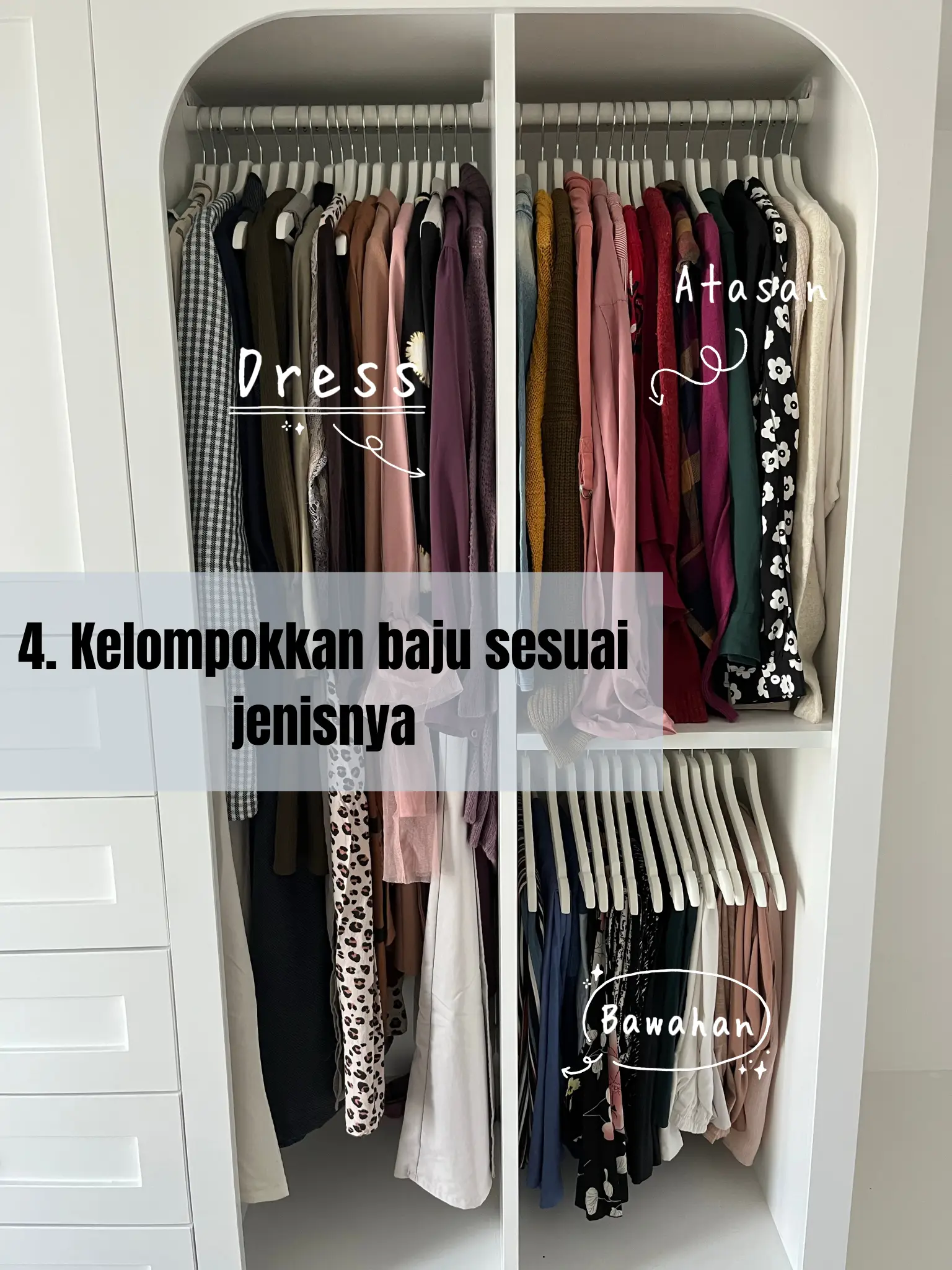 Tips OPEN WARDROBE selalu rapi | Galeri diposting oleh ZAF Home | Lemon8