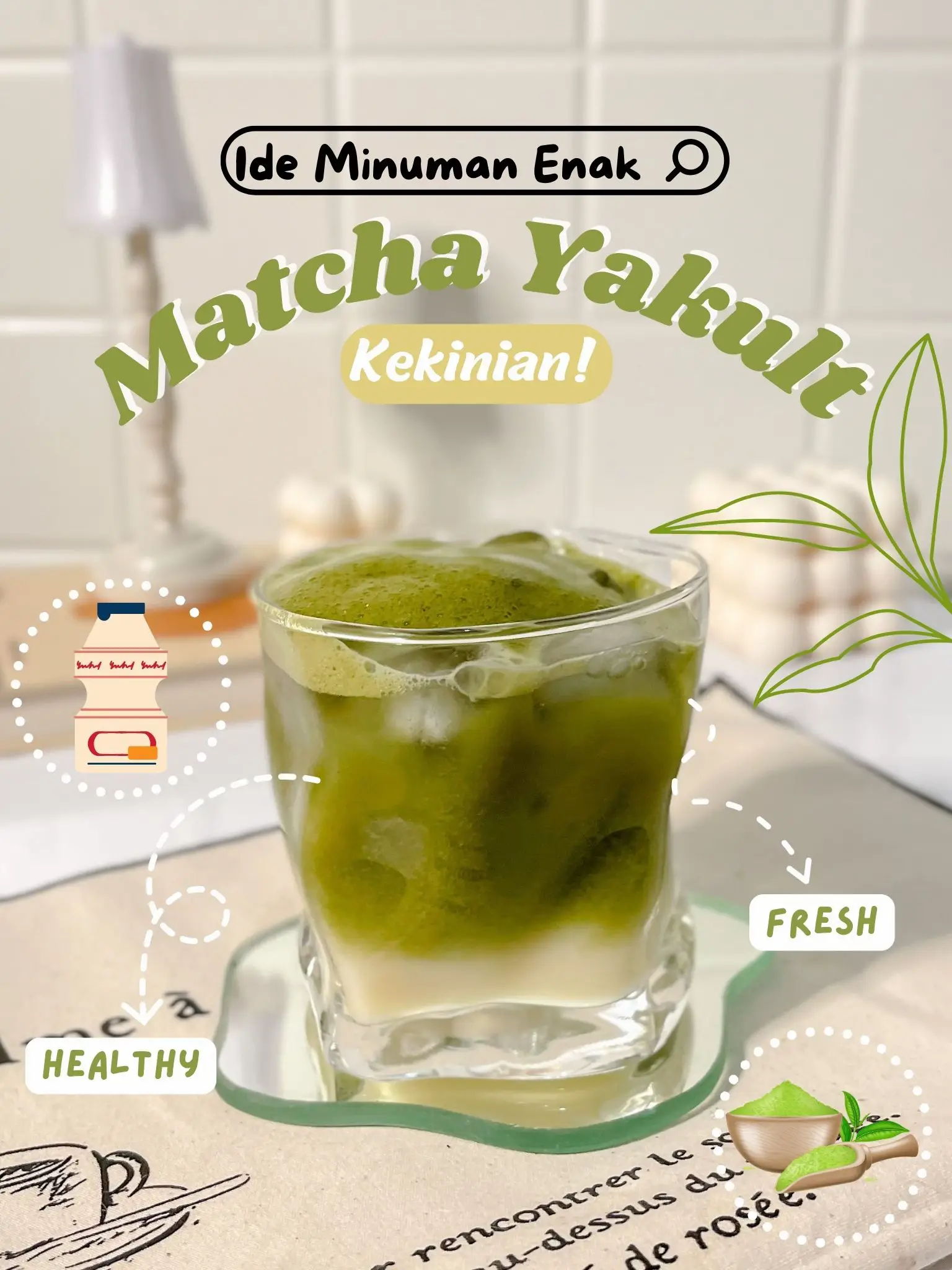 Ide Minuman: Matcha Yakult🍵 ENAK & LAGI HITS! | Video dipublikasikan oleh Icha | Lemon8
