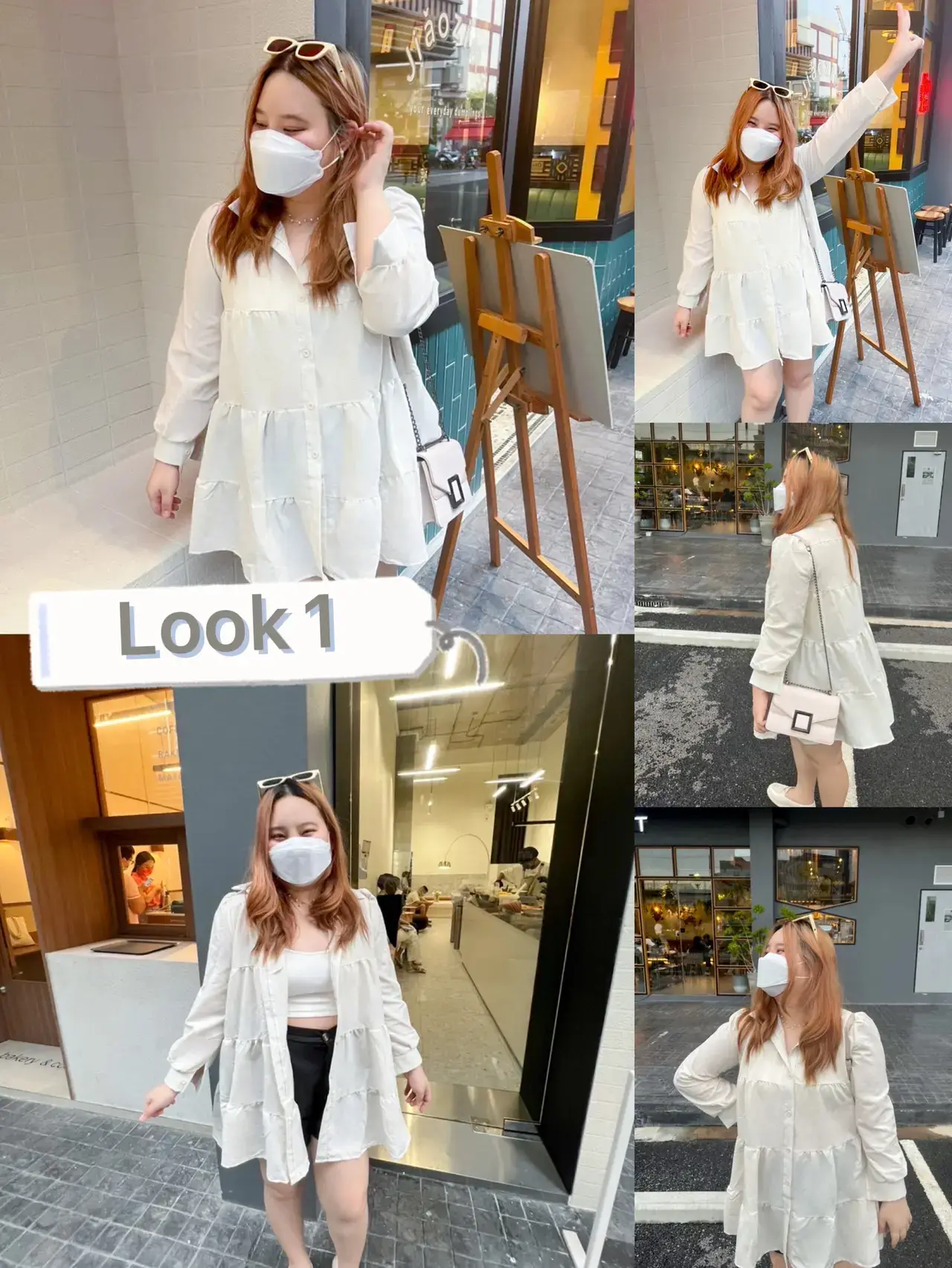 เสื้อผ้าสีขาวครีม☁️ฉบับสาวอวบ | แกลเลอรีที่โพสต์โดย pea_ncn | Lemon8