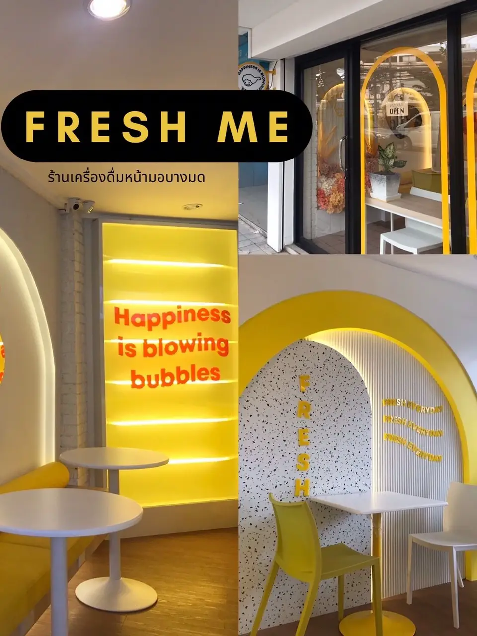 Fresh Me ร้านเปิดใหม่หน้ามอบางมด🥤💛 | แกลเลอรีที่โพสต์โดย numpet | Lemon8