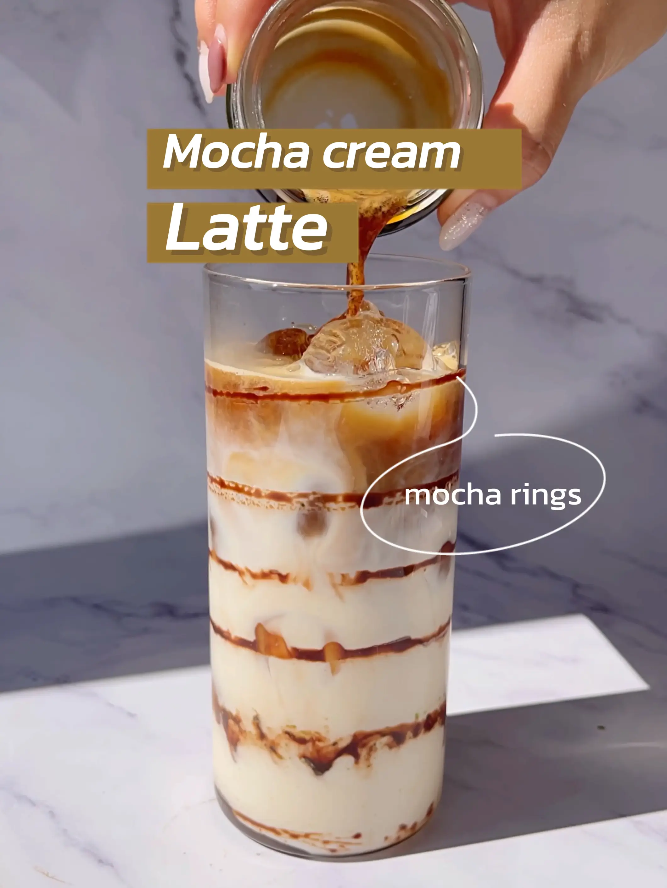 🍫☕️ Mocha sweet cream latte | วิดีโอที่เผยแพร่โดย CupofAesthetics | Lemon8