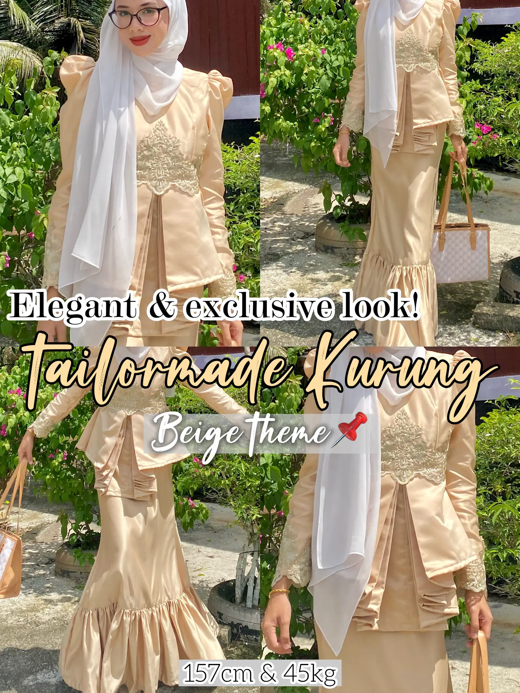 Serve Look for Raya with beige theme 👑 | Galeri disiarkan oleh firajamain | Lemon8