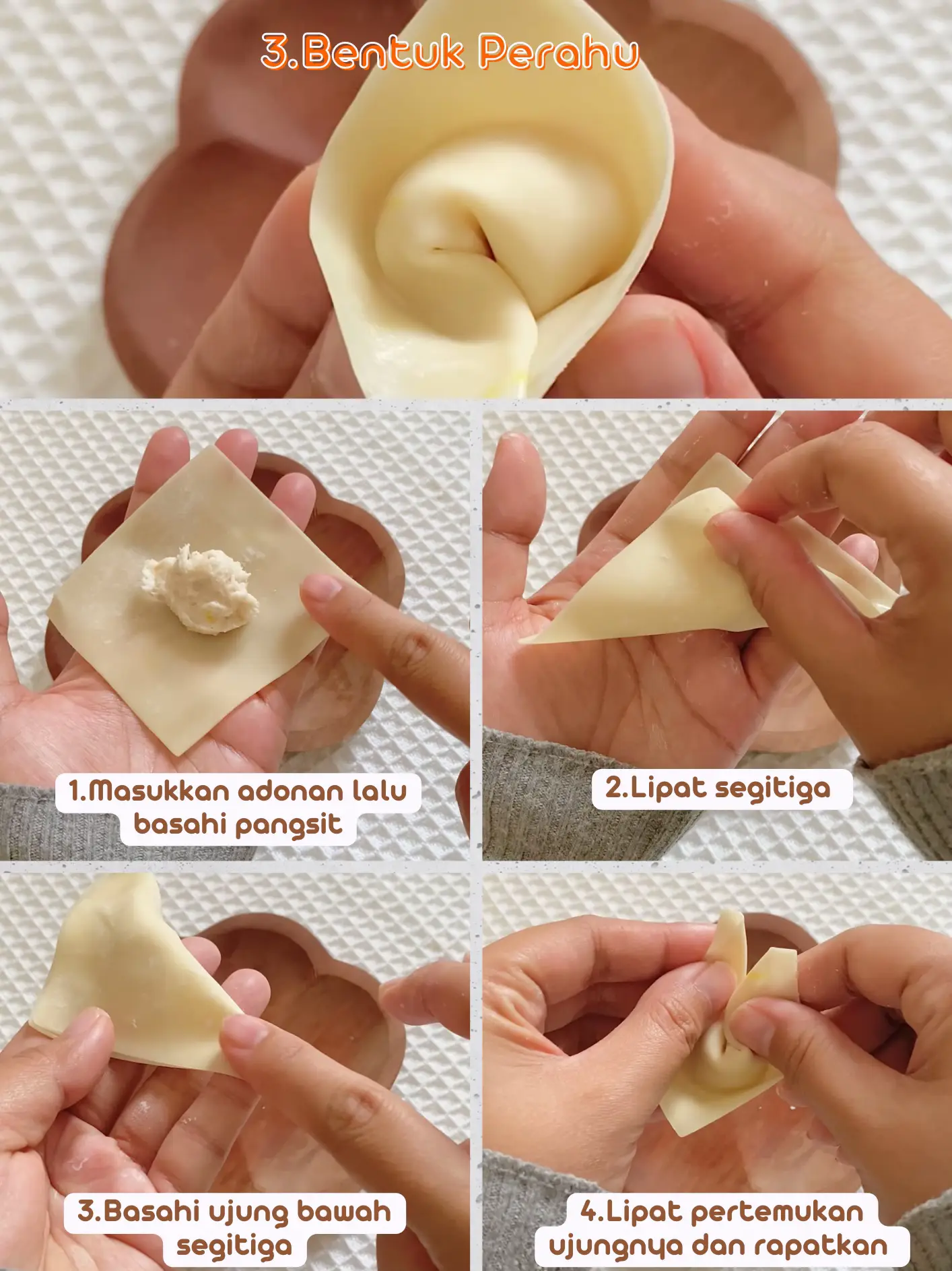 Udah tau Belum 5 Style Melipat Pangsit Rebus? 😍🥟 | Galeri diposting ...