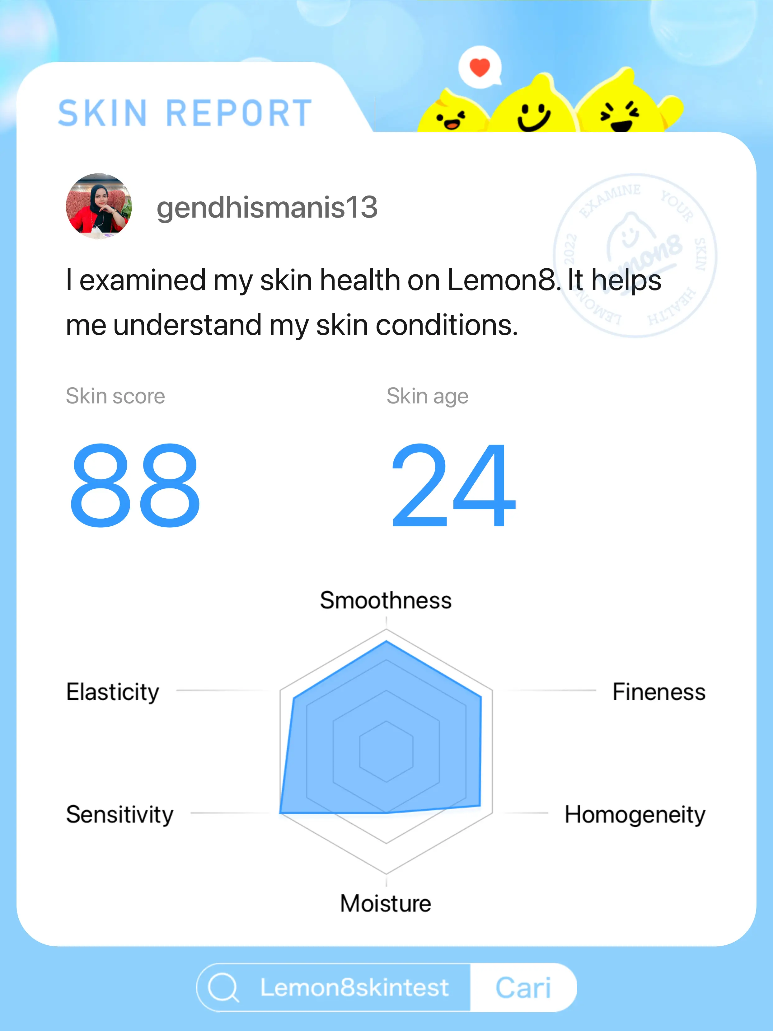 My Skin Report | แกลเลอรีที่โพสต์โดย Gendhis | Lemon8