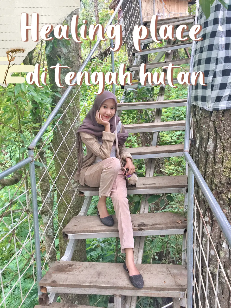 Melintasi jembatan ditengah hutan🌳 | Galeri diposting oleh Diahhh🕊 | Lemon8