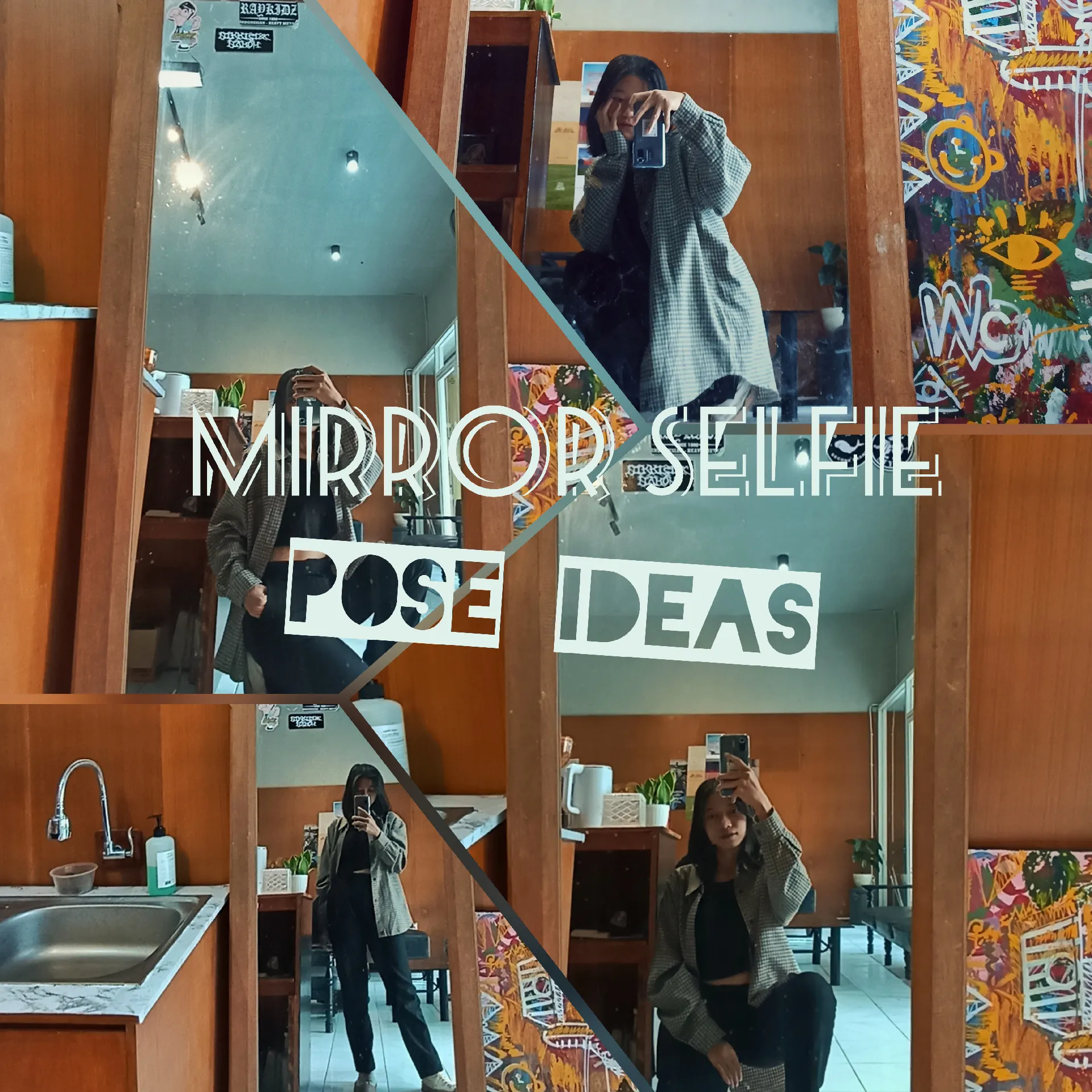 Simple Poses for Mirror Selfie | Galeri diposting oleh La_Vanya | Lemon8