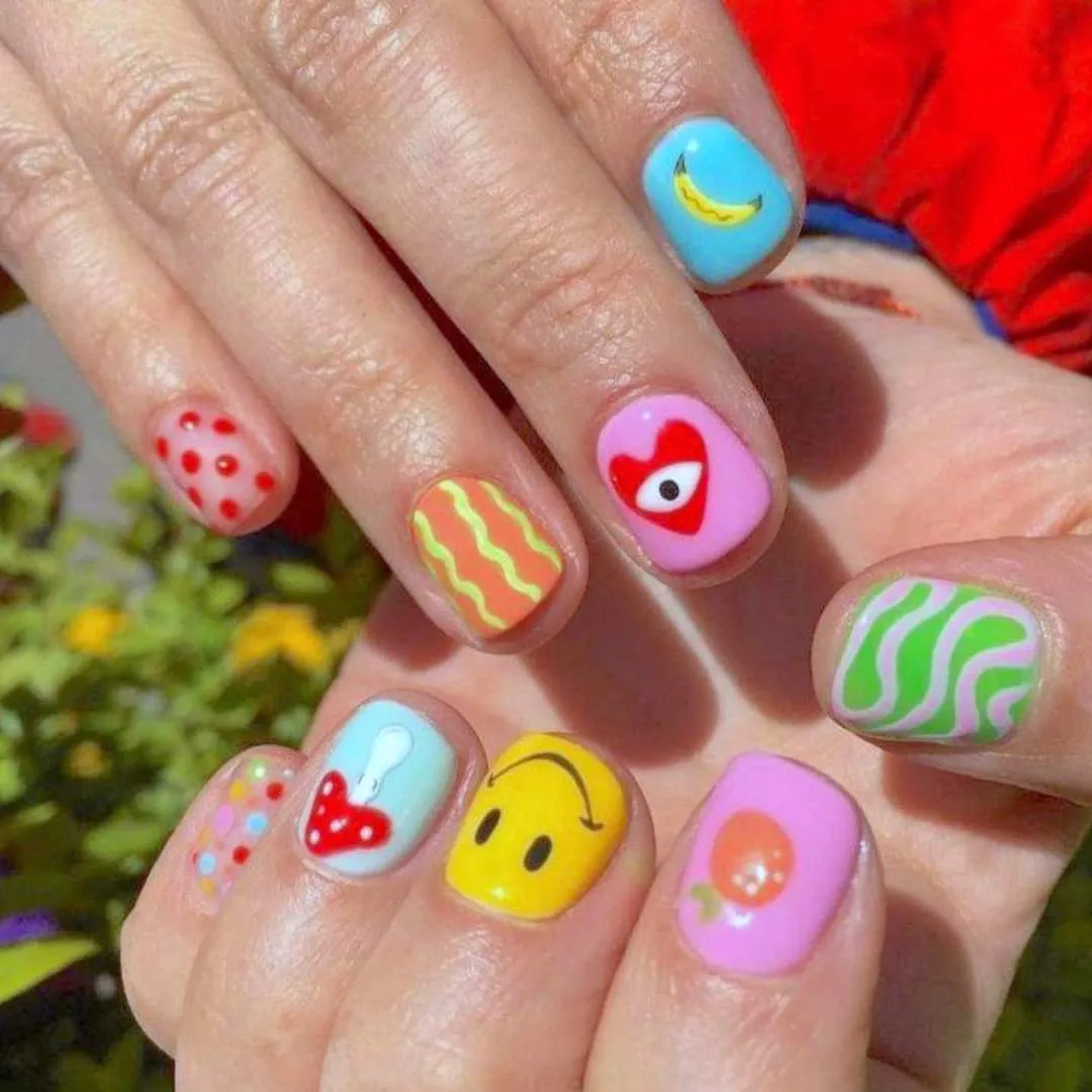 🍒🌈ไอเดียลายเล็บน่ารักๆ🍒🌈 | แกลเลอรีที่โพสต์โดย เล็บสวยbybell💐 | Lemon8