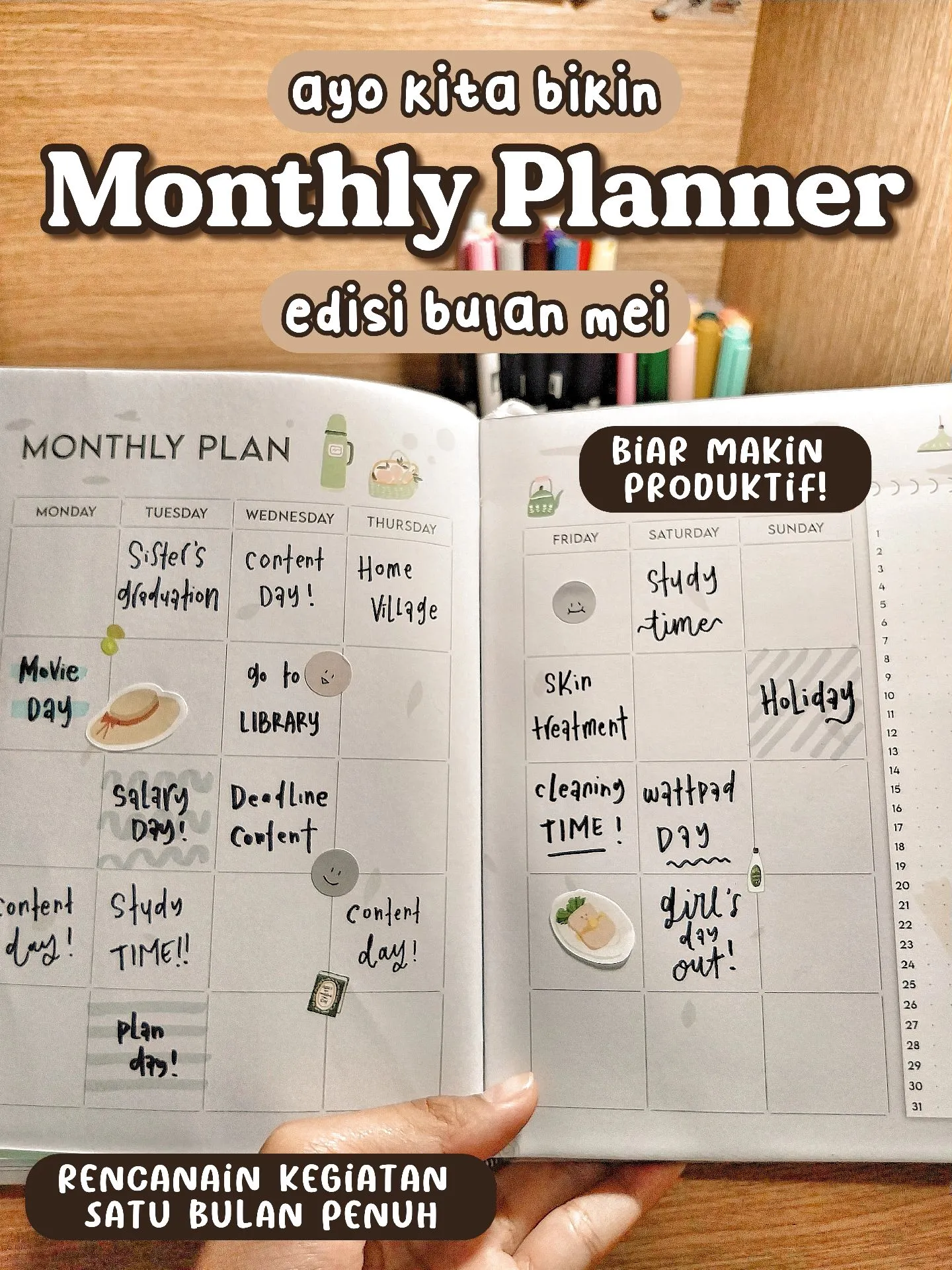 AYO BIKIN MONTHLY PLAN BIAR MAKIN PRODUKTIF ️ | Video dipublikasikan oleh Study and Tips | Lemon8