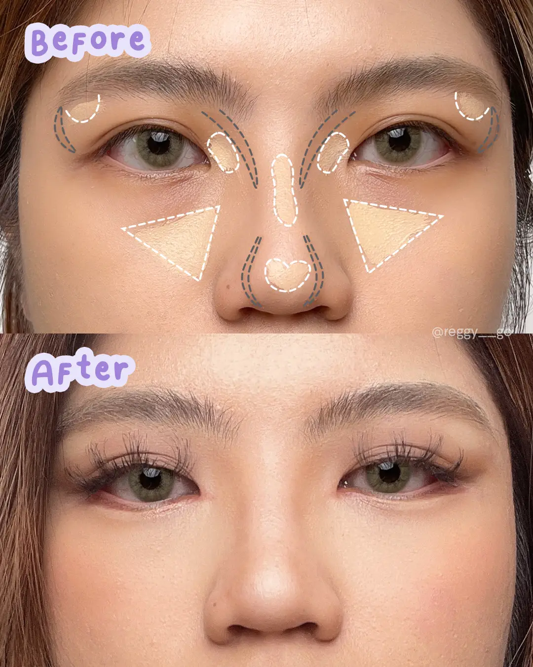 Makeup Nose Contouring Before After | Saubhaya Makeup