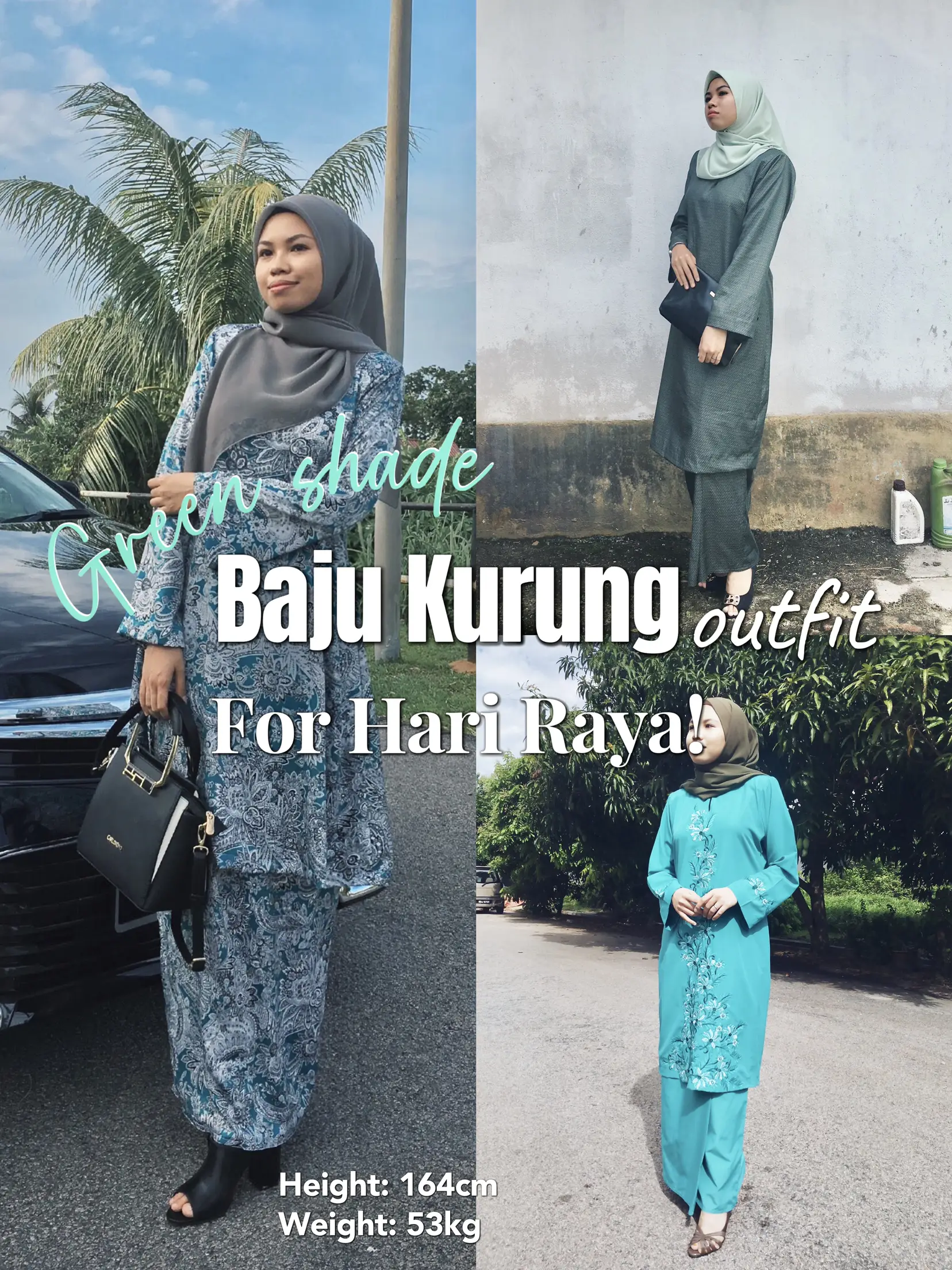 HARI RAYA OUTFIT FOR GREEN SHADE THEME | แกลเลอรีที่โพสต์โดย aliahjennie | Lemon8