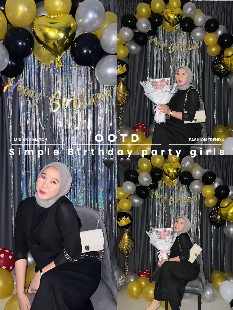 simple black theme birthday girl outfit🖤💃🏼 | Galeri disiarkan oleh Junee | Lemon8