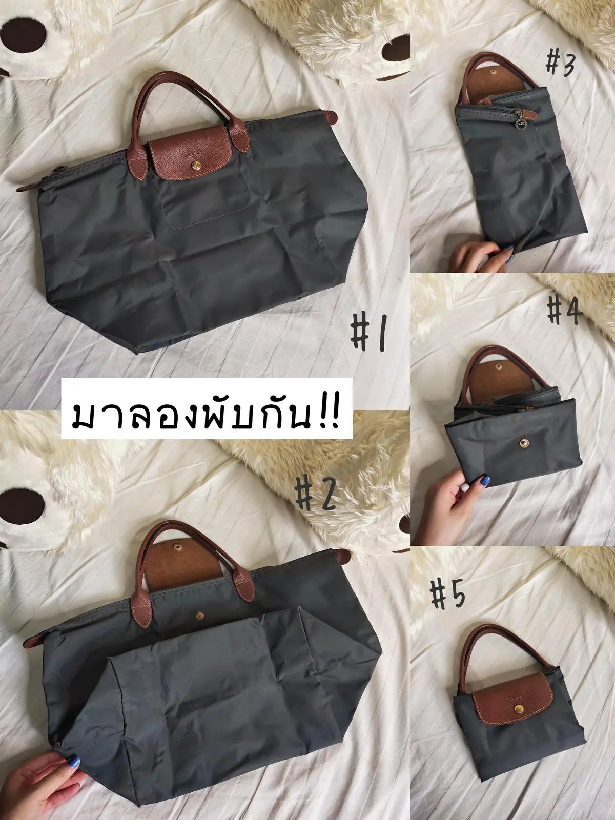 เทียบ Longchamp 2 ไซส์ 👀 | วิดีโอที่เผยแพร่โดย puifainaka | Lemon8