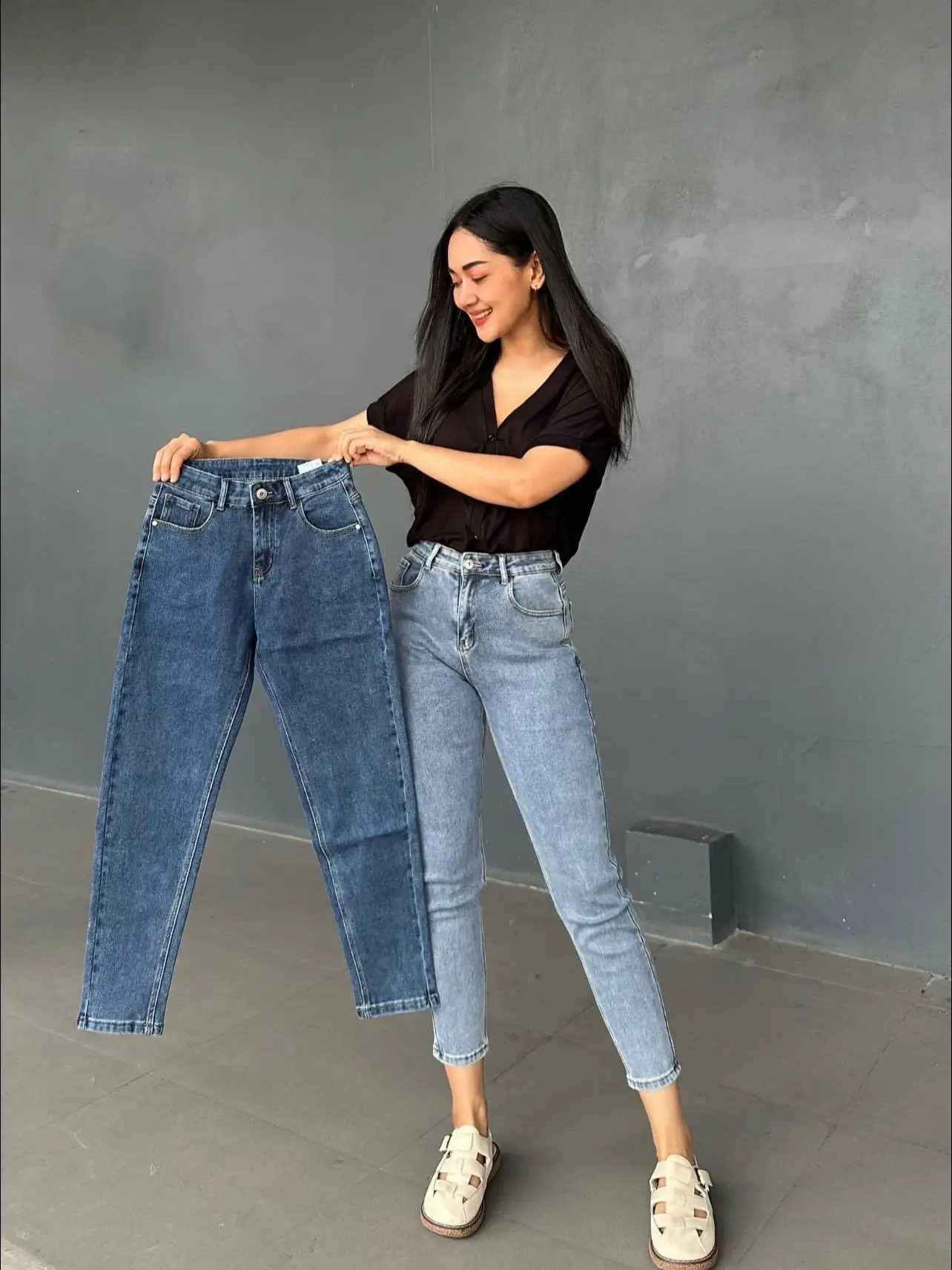 ชี้เป้ากางเกงยีนส์คนสูง 147-156 cm | แกลเลอรีที่โพสต์โดย Mimi Jeans | Lemon8