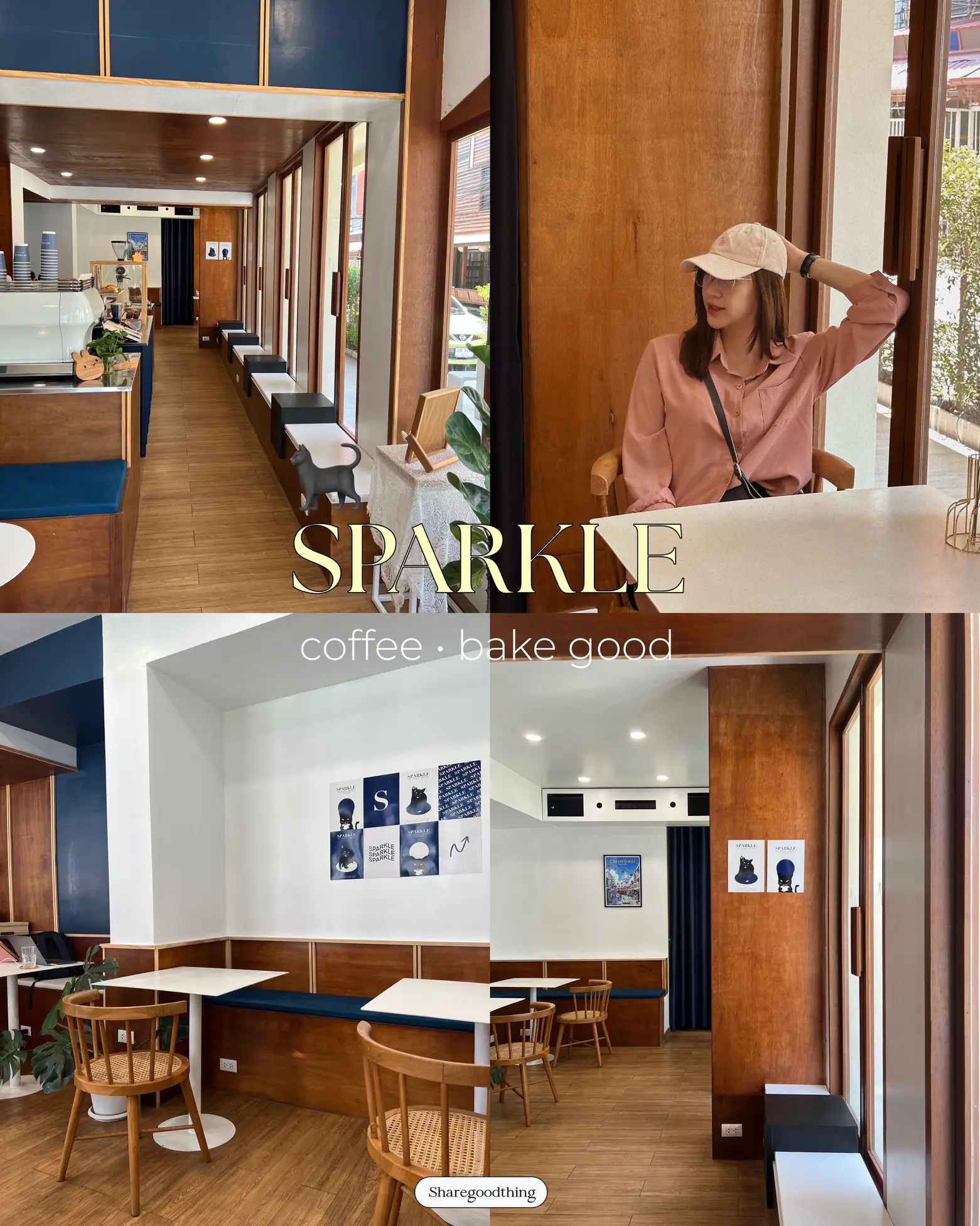 คาเฟ่เชียงใหม่ย่านช้างม่อย Sparkle coffee brake good 🐈‍⬛🤍 | แกลเลอรีที่ ...
