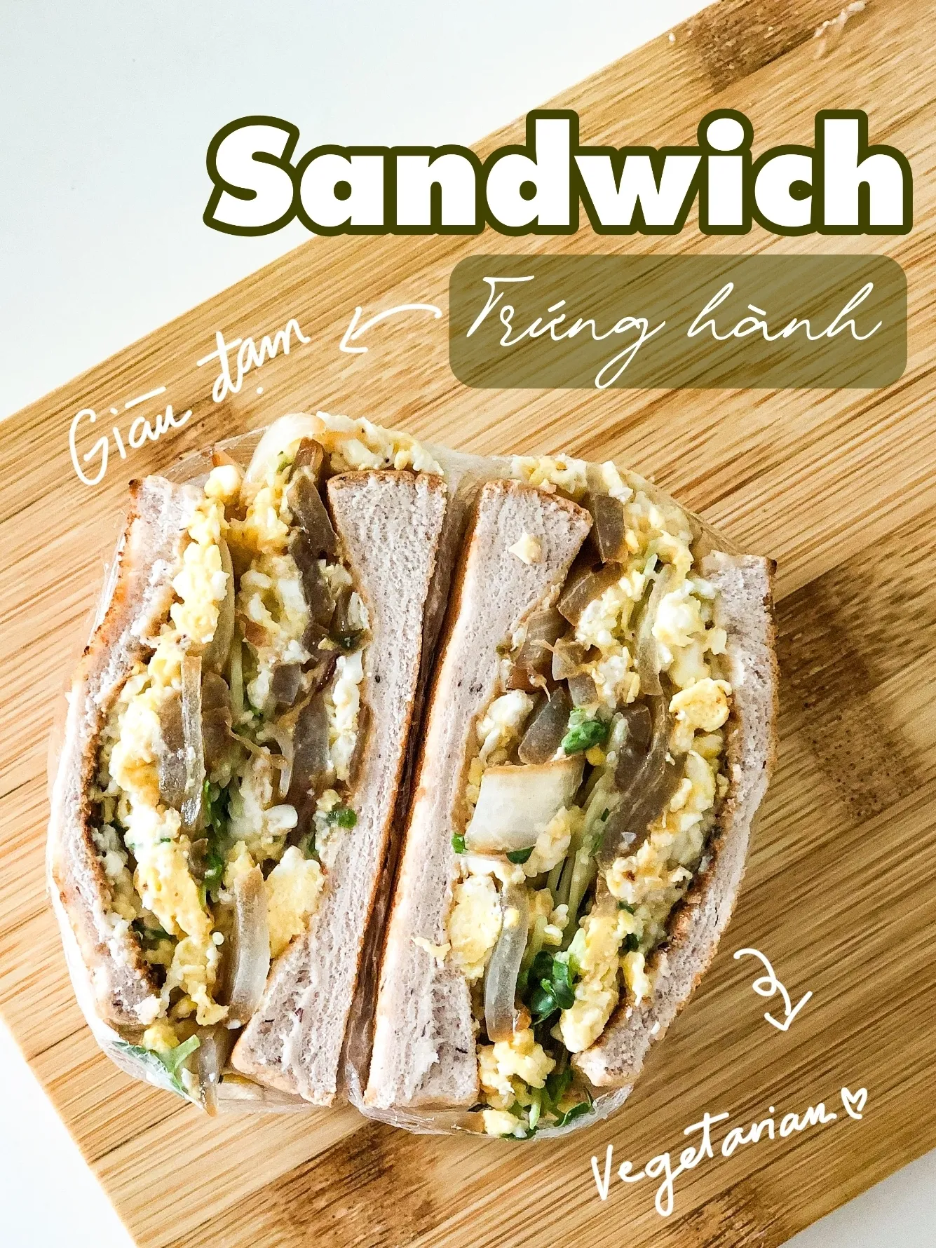 Bánh mì sandwich trứng hành 🥪🥪 | Bộ sưu tập do Zoey Ăn Chay đăng | Lemon8