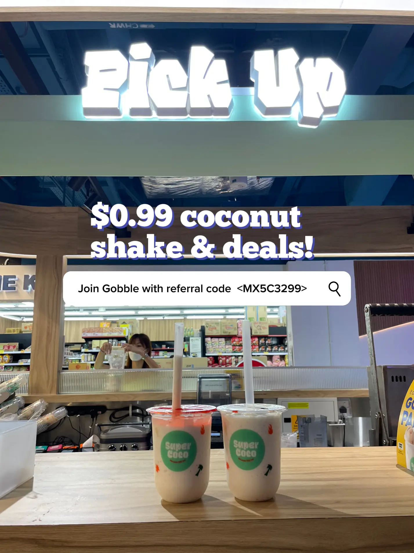 Score yourself a 0.99 coconut shake🥥 on Gobble | แกลเลอรีที่โพสต์โดย Mx ...