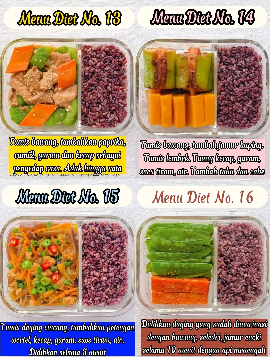Turun 10 KG dengan Menu Diet Ini‼️💪 | Galeri diposting oleh resep.sehat ...