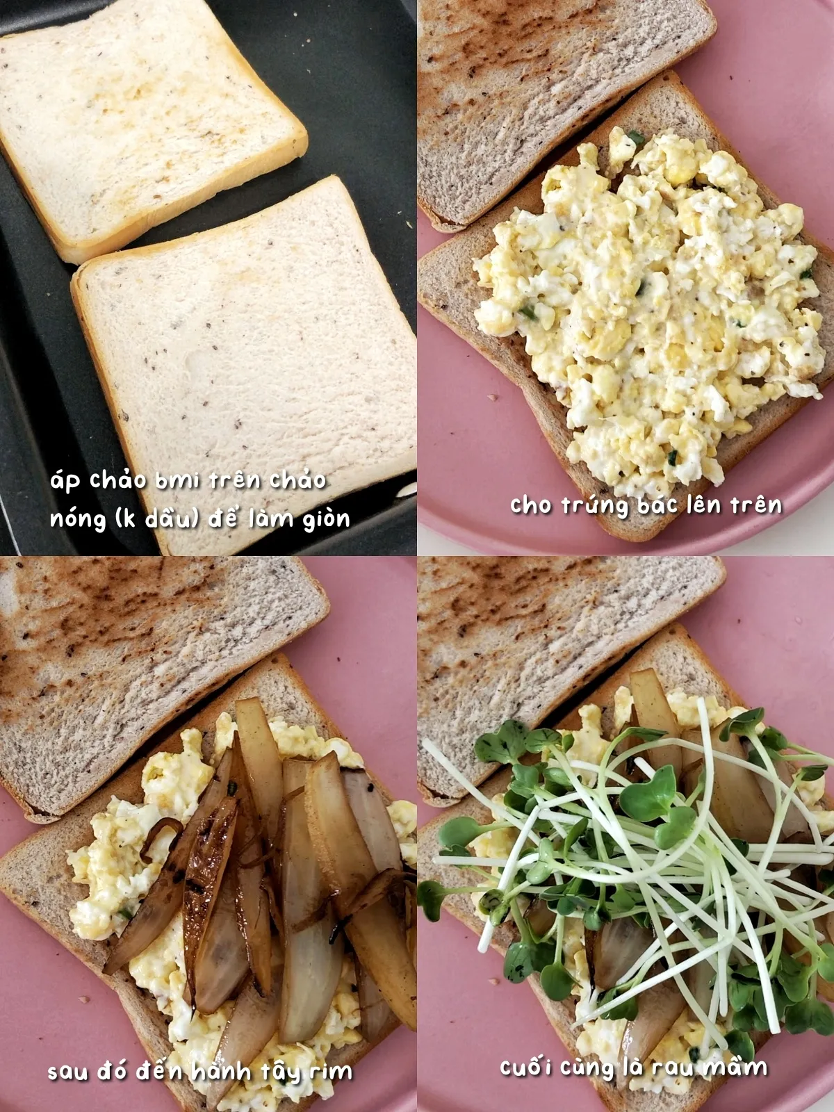 Bánh mì sandwich trứng hành 🥪🥪 | Bộ sưu tập do Zoey Ăn Chay đăng | Lemon8
