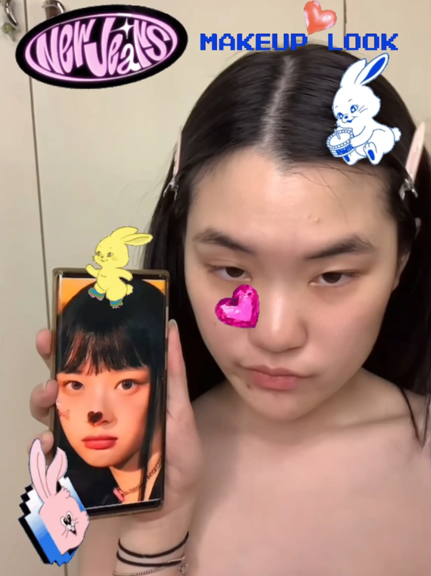 How to do Newjeans👖 makeup | วิดีโอที่เผยแพร่โดย Jinnejinnyy | Lemon8