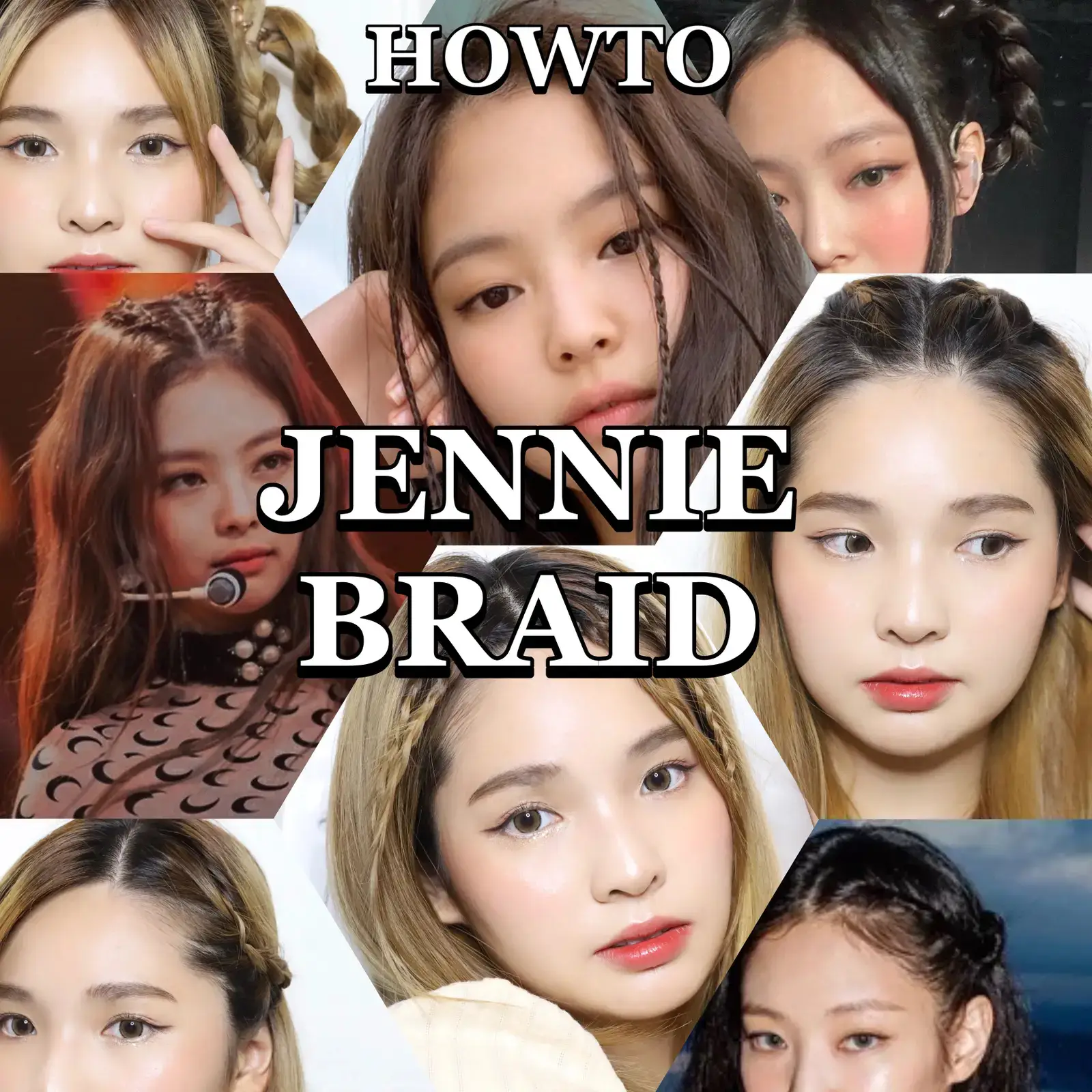 HOWTO ทรงผมเปีย 4 ทรงตามสไตล์ Jennie Blackpink 🖤💗 | แกลเลอรีที่โพสต์โดย ...