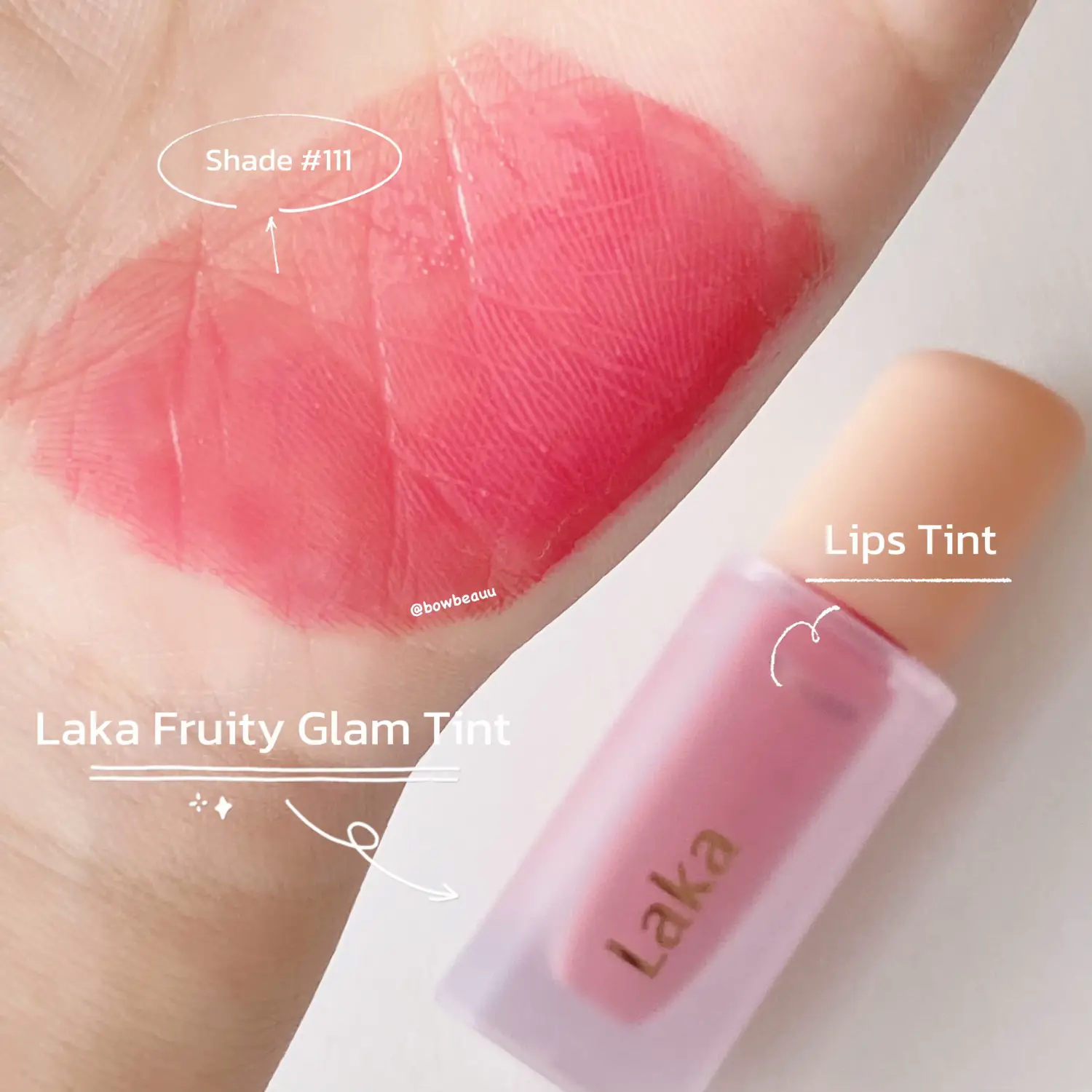 รีวิว Laka Tint ลิปทิ้นท์สายเกาสุดฮิต 🍒 | แกลเลอรีที่โพสต์โดย Bowbeau | Lemon8