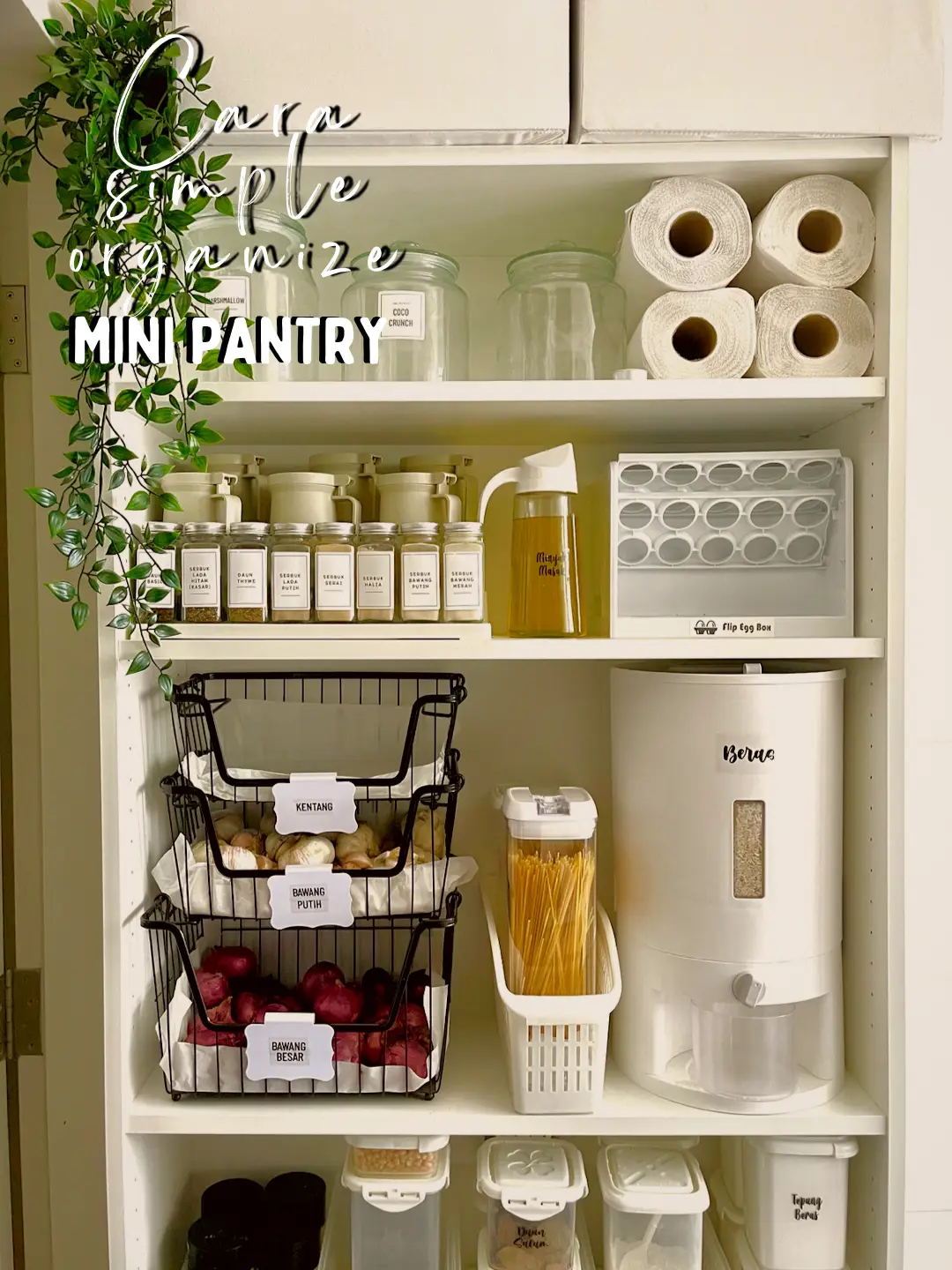 CARA MUDAH ORGANIZE MINI PANTRY | Video diterbitkan oleh rumah5nombor ...