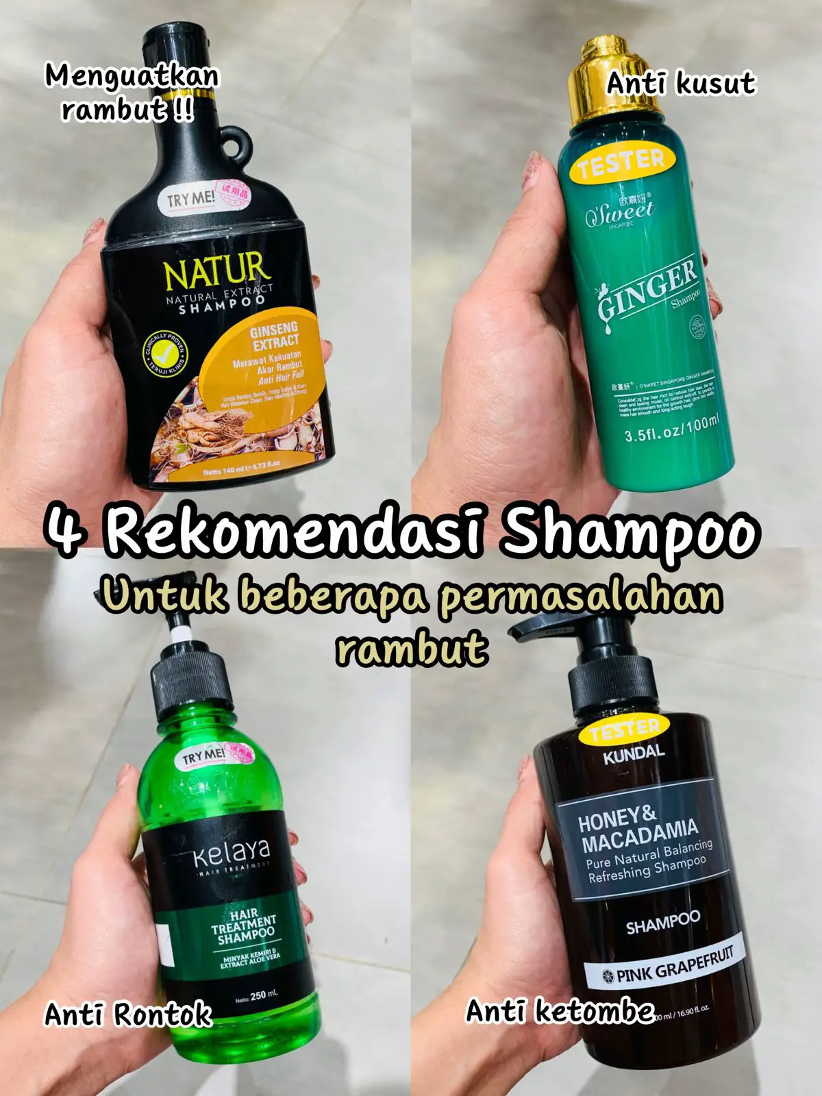 4 Rekomendasi Shampoo untuk permasalahan rambut📌 | Galeri diposting ...
