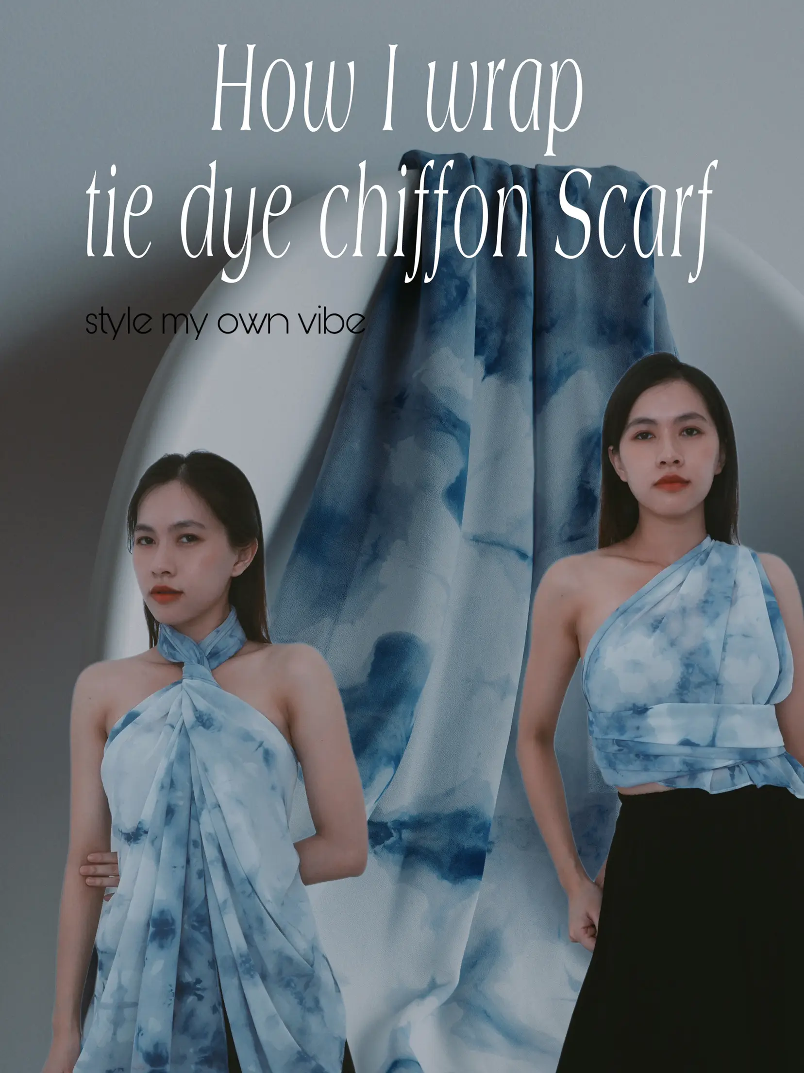 How I wrap tie dye chiffon Scarf | Galeri disiarkan oleh Changgie | Lemon8