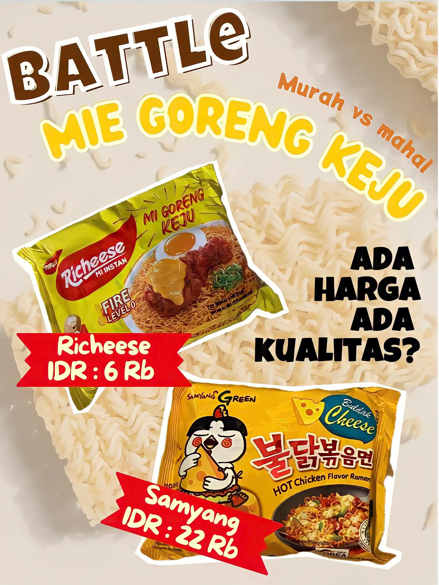 Battle Mie Goreng Keju, Mahal Pasti Enak? | Galeri diposting oleh ...