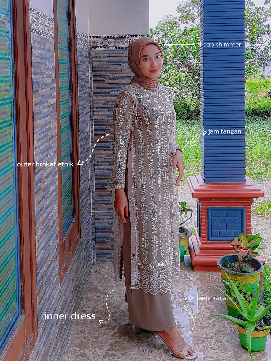 Outer Brokat ootd kondangan ️ | Galeri diposting oleh tonesyahhh | Lemon8