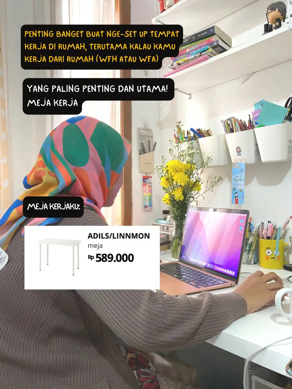 Rekomendasi Meja dan perintilan WFH | Galeri diposting oleh wanderbook | Lemon8