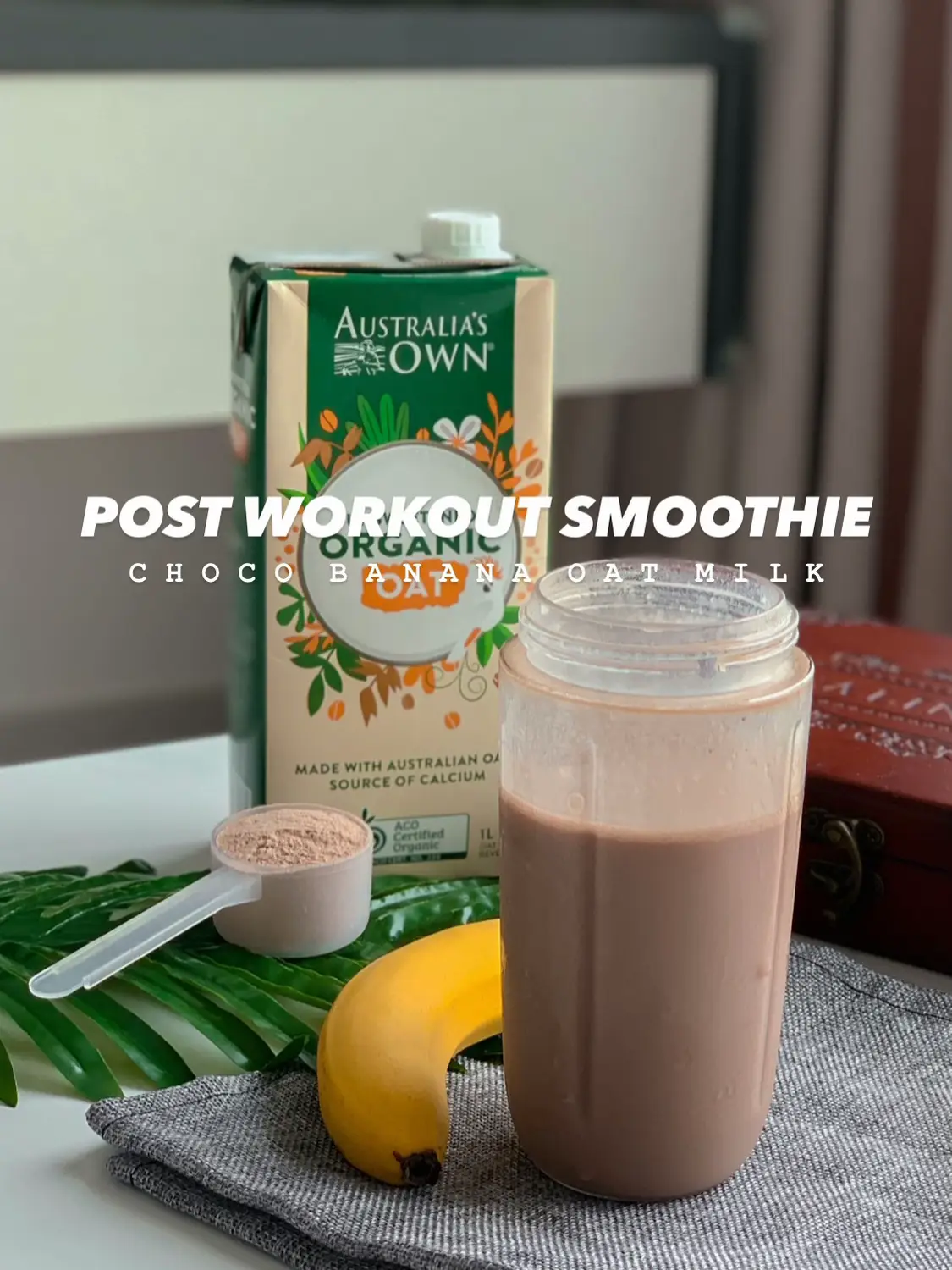 Post-workout Smoothie 🍫 Choco Banana Oat Milk 🍌 | วิดีโอที่เผยแพร่โดย Sin Yee | Lemon8