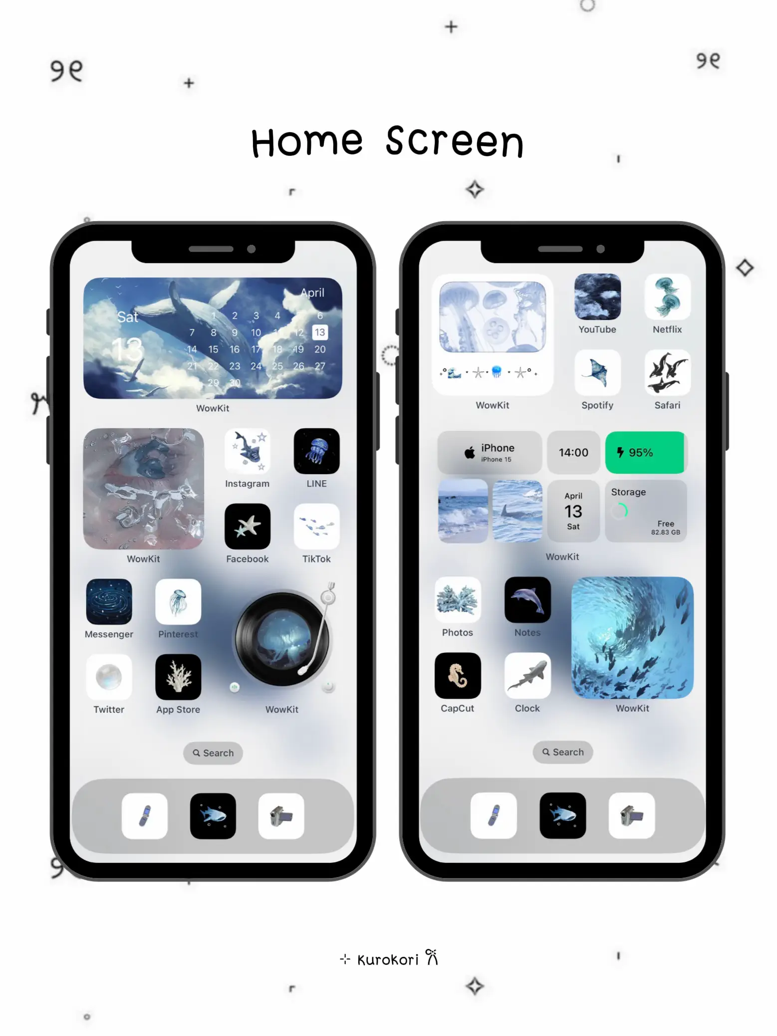 ₊˚⊹ไอเดีย Lock & Home Screen สุดคิ้วท์🪼🫧 | แกลเลอรีที่โพสต์โดย ⊹ ...