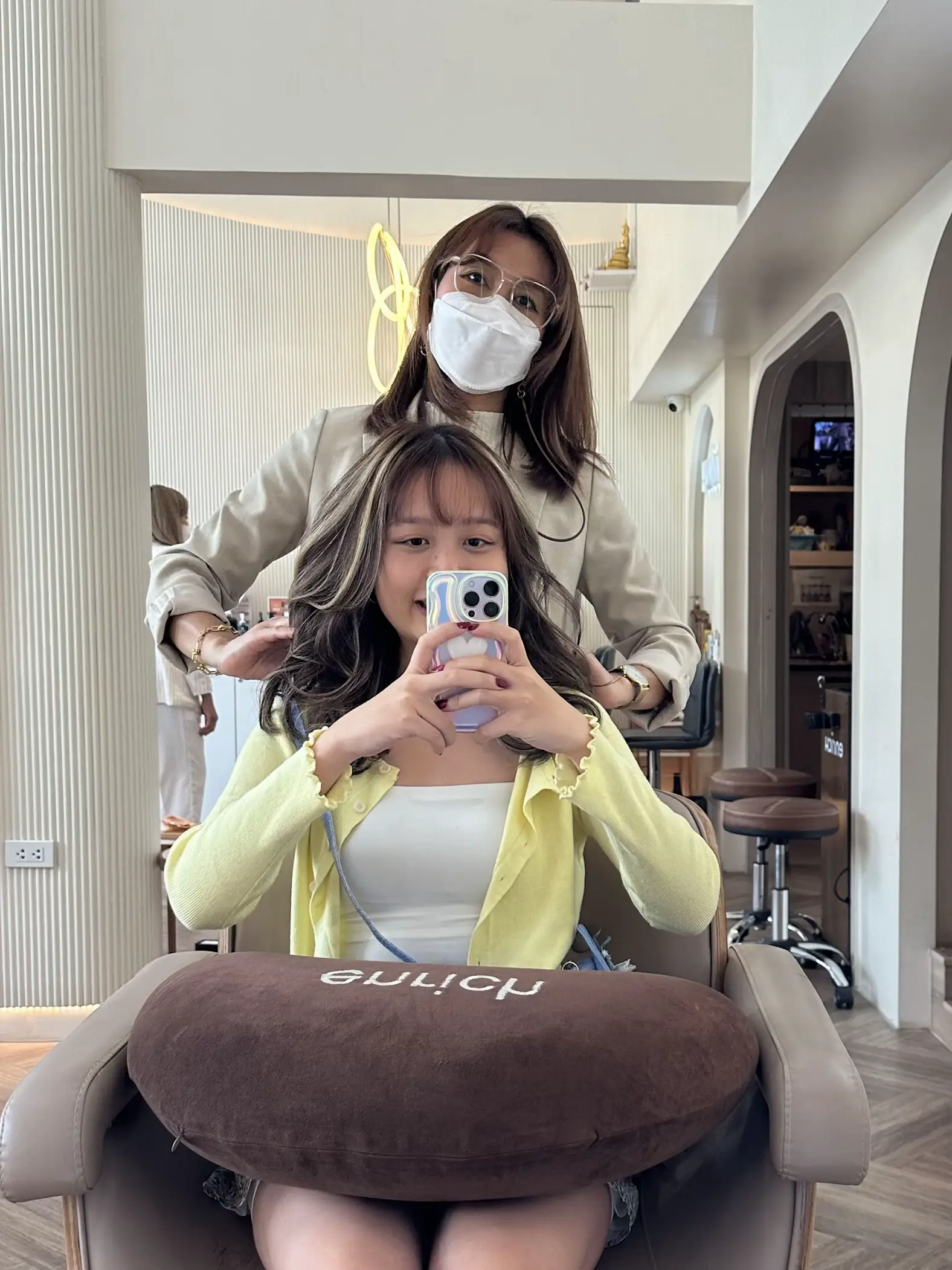 รีวิวว! ตัดผมเลเยอร์เกาหลี BTS อุดมสุข 💇🏻‍♀️🎀 | แกลเลอรีที่โพสต์โดย 🌈Happy Mill🌈 | Lemon8