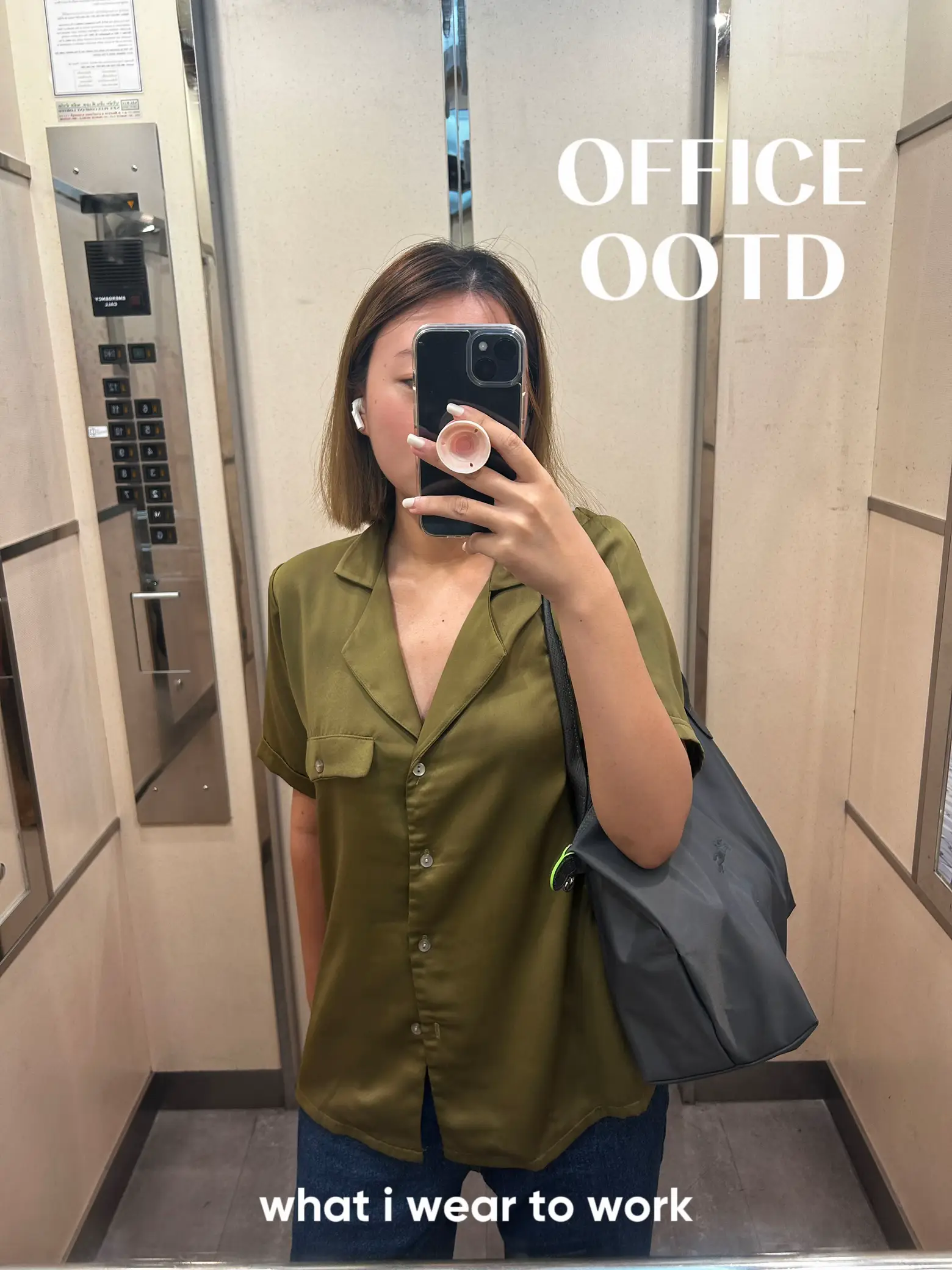 OFFICE OOTD | olive green 🫒 | แกลเลอรีที่โพสต์โดย Pim🌺 | Lemon8