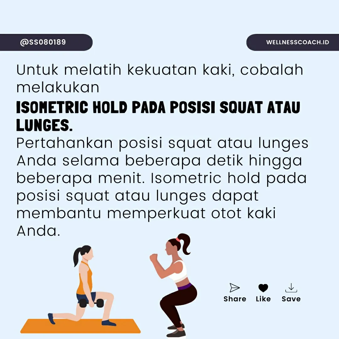 Latihan Isometric Holds | Galeri diposting oleh WellnessCoachId | Lemon8