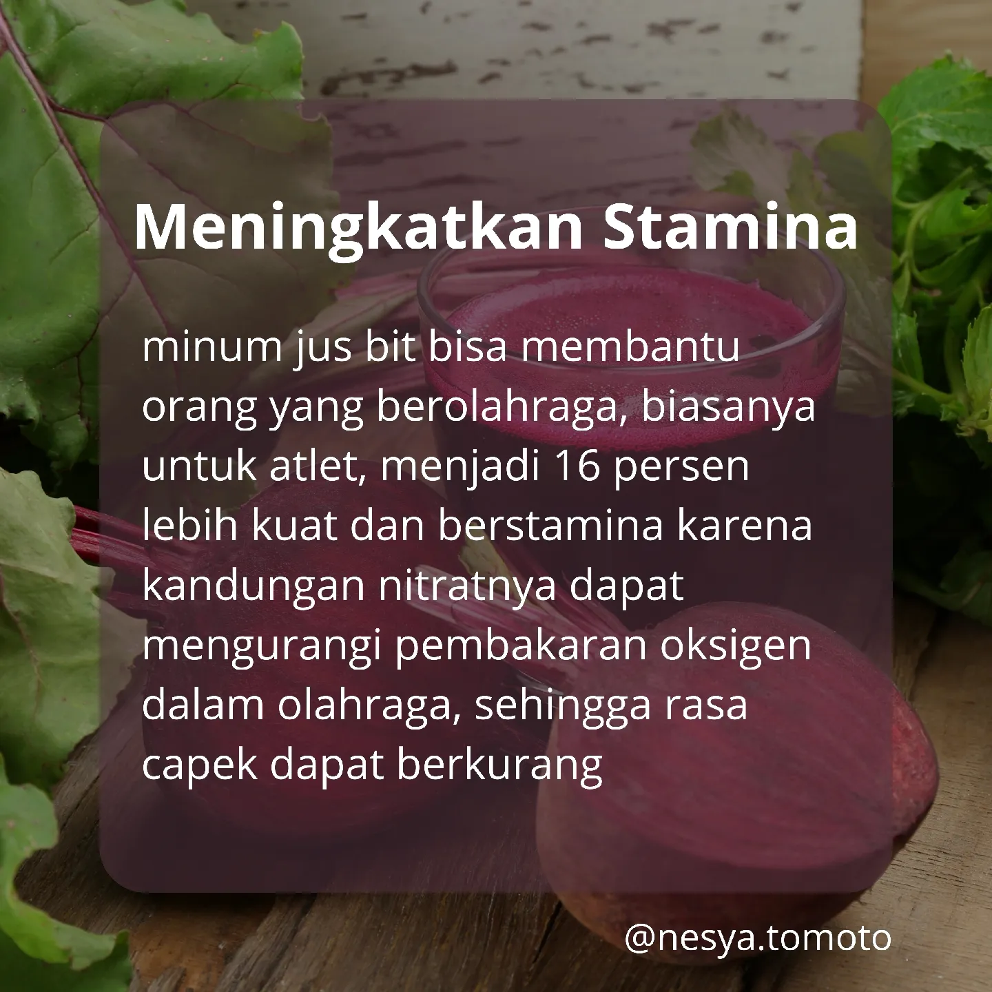 beet root si ampuh penambah darah dan stamina | Galeri diposting oleh nesya.tomoto | Lemon8