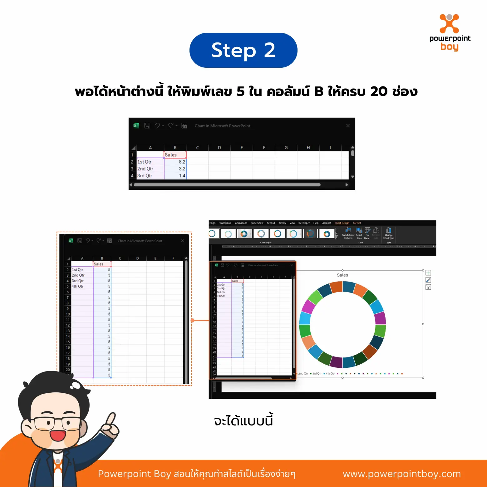 มาดูวิธีการทำกราฟครึ่งวงกลมกัน! | แกลเลอรีที่โพสต์โดย PowerPoint Boy | Lemon8