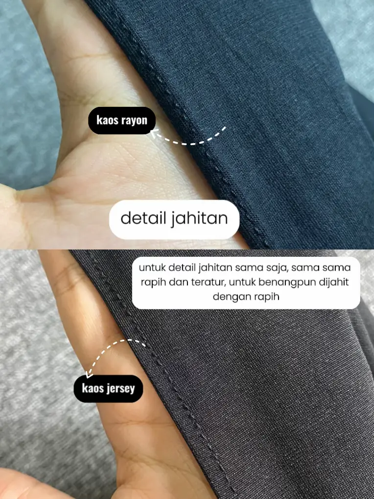 perbedaan pashmina bahan kaos rayon vs jersey🧕🏻 | Galeri diposting oleh komstory.s🤏 | Lemon8