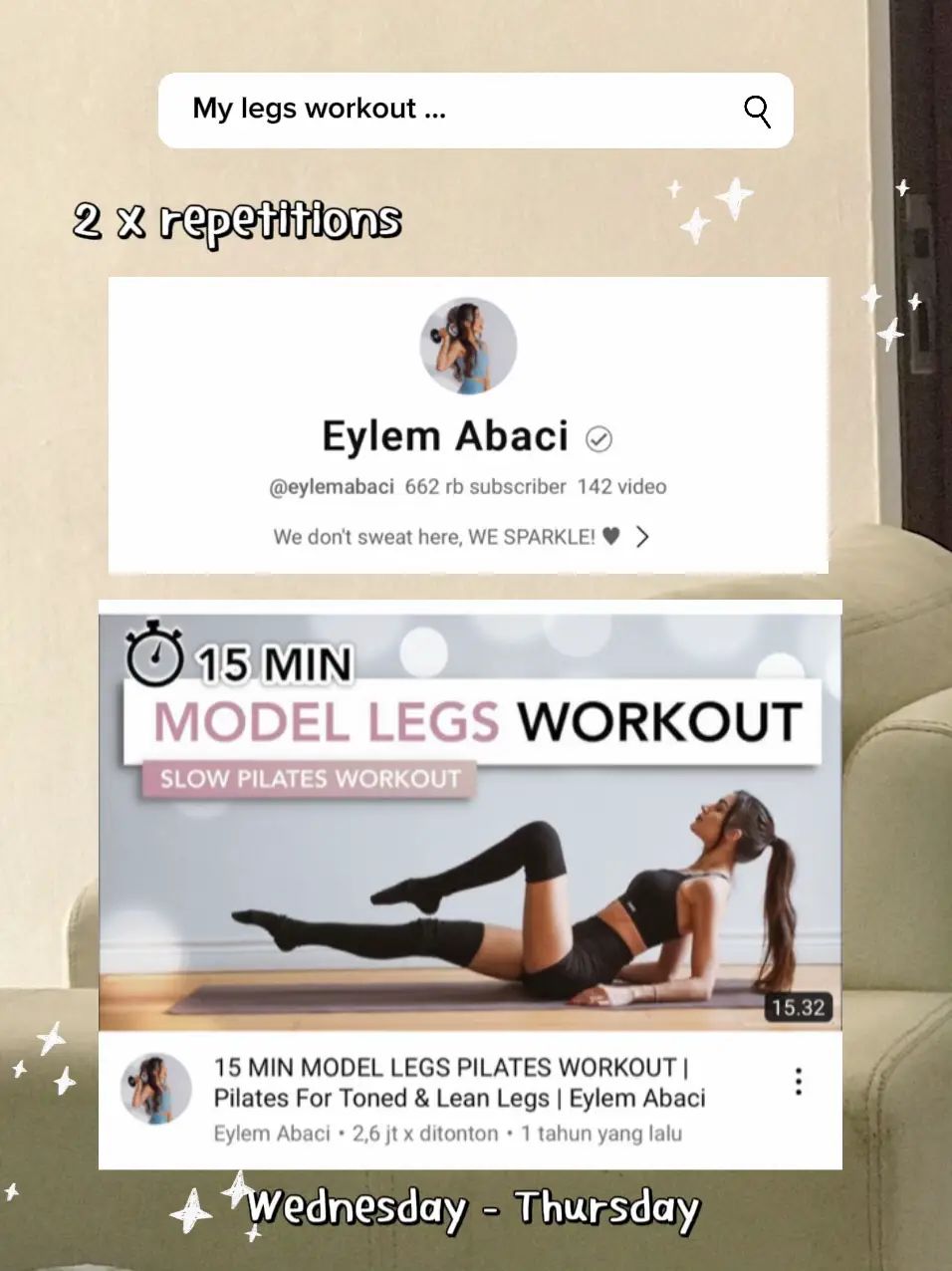 My 5 YouTube workout currently | Galeri diposting oleh Real_ruby | Lemon8