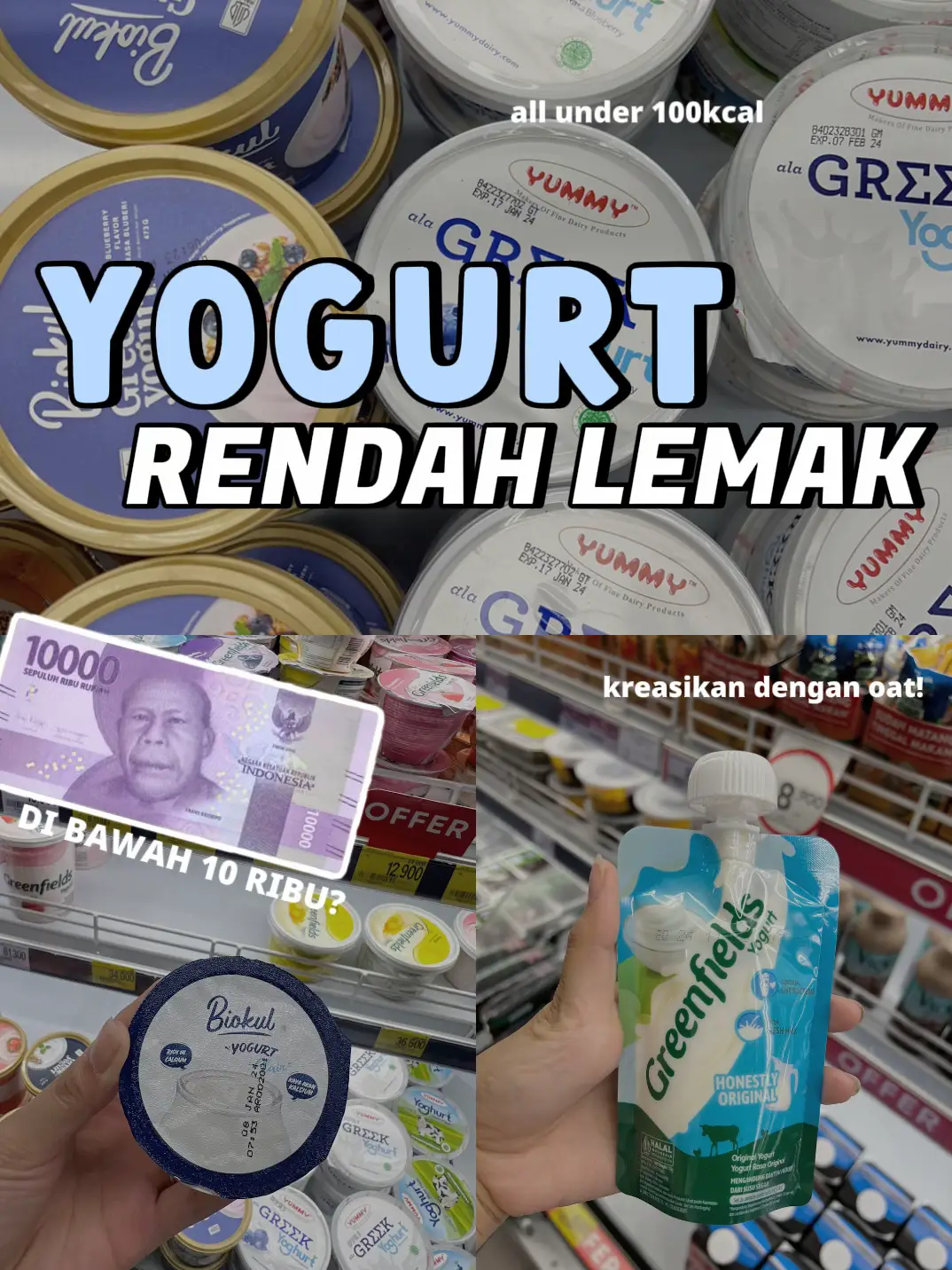 DAFTAR YOGURT RENDAH LEMAK🍶 Rahasia Pejuang Diet! | Galeri diposting ...