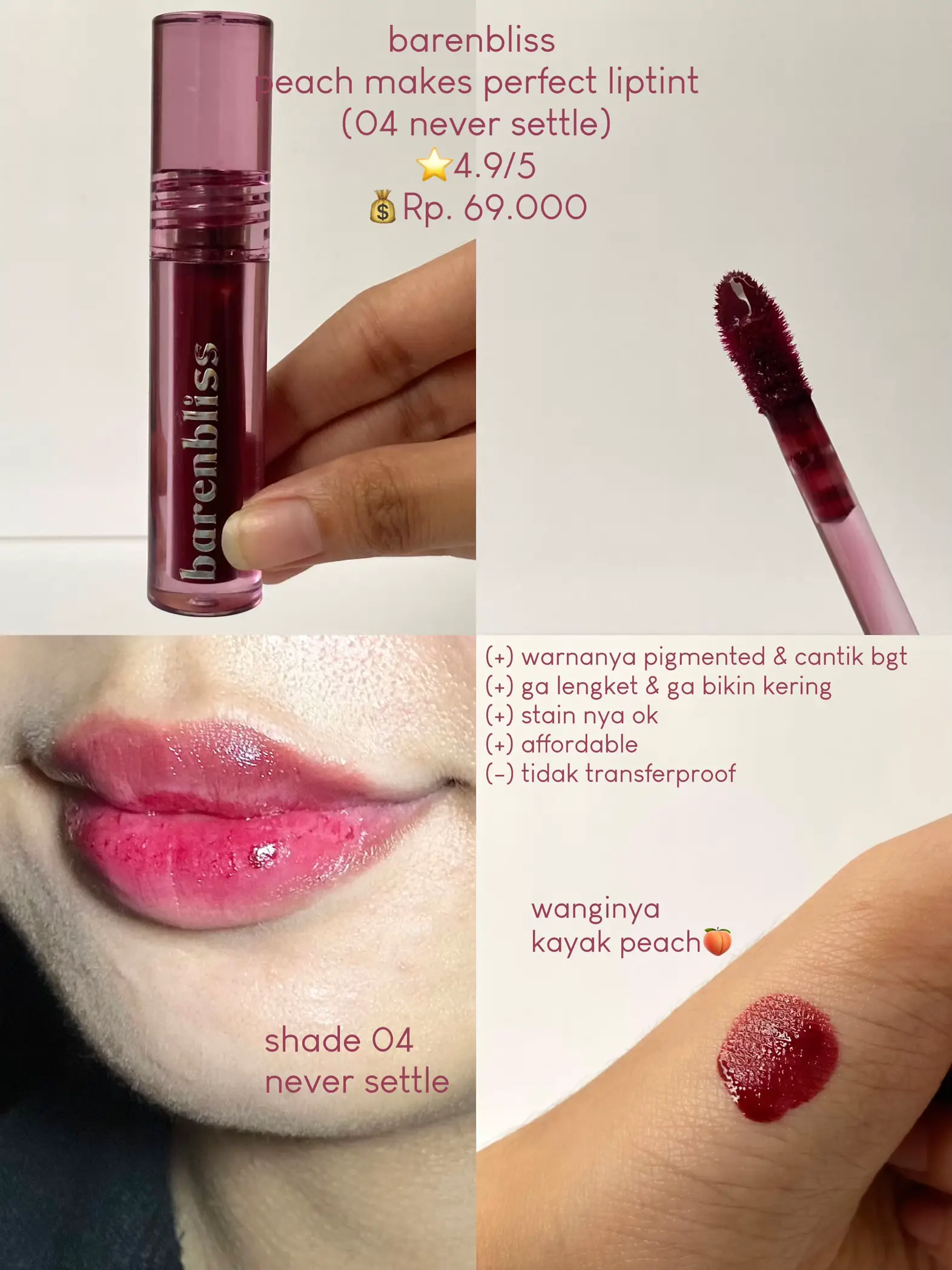 [SAVE] Rekomendasi Liptint for Christmas Holiday🫶🏼🎄 | Galeri diposting oleh Putri A 𐙚 ‧₊˚ | Lemon8