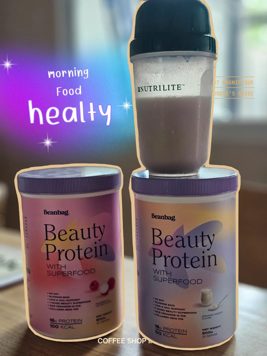 โปรตีนชงดื่มในดวงใจ Beauty Protein พี่แต้ว Beanbag | แกลเลอรีที่โพสต์ ...