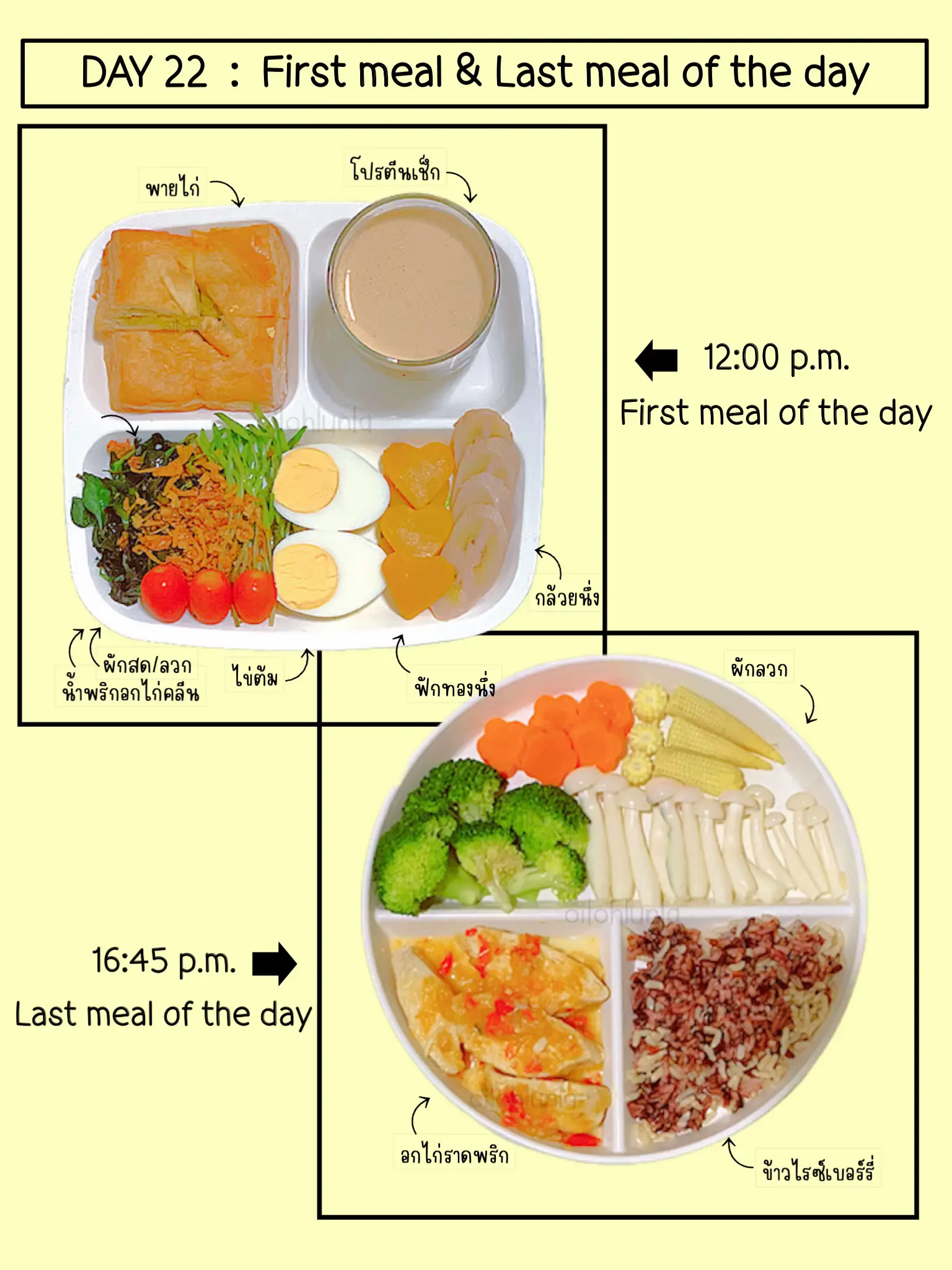 เมนูลดน้ำหนัก 1 สัปดาห์What I eat in | Day22 - Day28| | แกลเลอรีที่โพสต์โดย Oil Oh Lun La | Lemon8