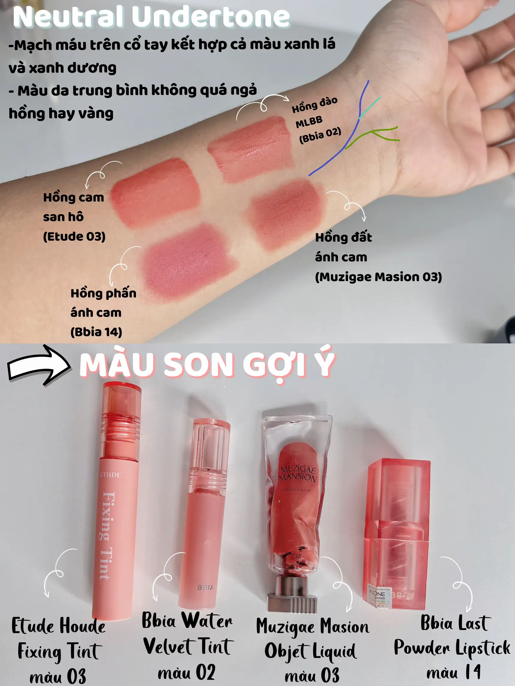 Mẹo Chọn Màu Son Theo Tone Da Của Bạn | Bộ sưu tập do Kate Nguyen đăng ...