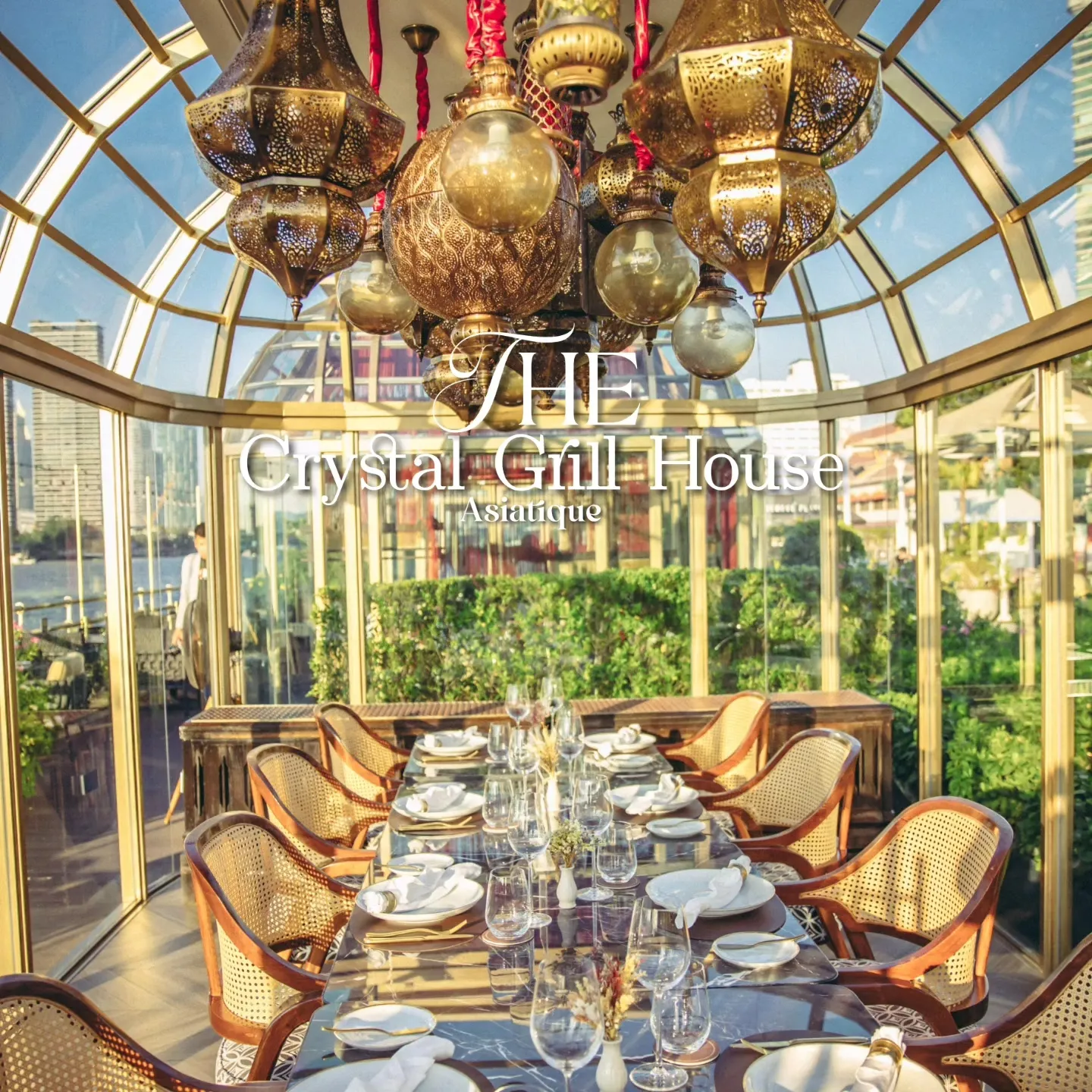 Dinner in glass house by Chao Phraya waterfront🍷🍸 | Gallery posted by ...