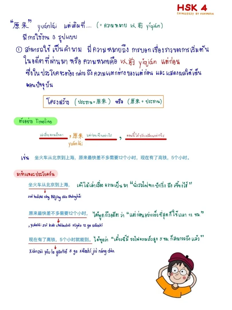 原来 แต่เดิมที #HSK4 | แกลเลอรีที่โพสต์โดย chineseezy | Lemon8