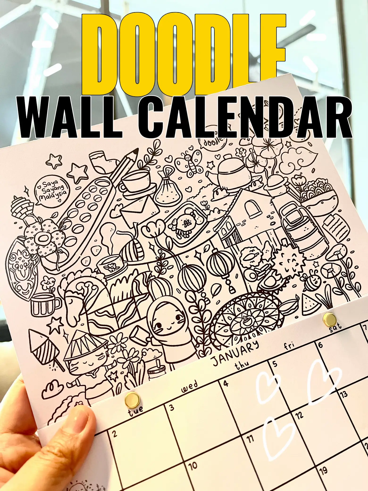 My Art : Colouring Doodle Wall Calendar! Sukanya!🥹 | Galeri disiarkan oleh Eny | Lemon8