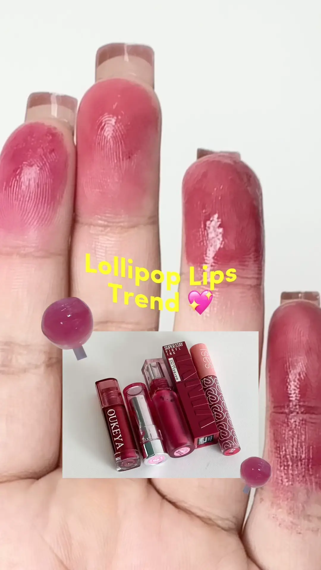 Lollipop lips trend 💖👄 | วิดีโอที่เผยแพร่โดย Jade or เจด —;🤫 | Lemon8