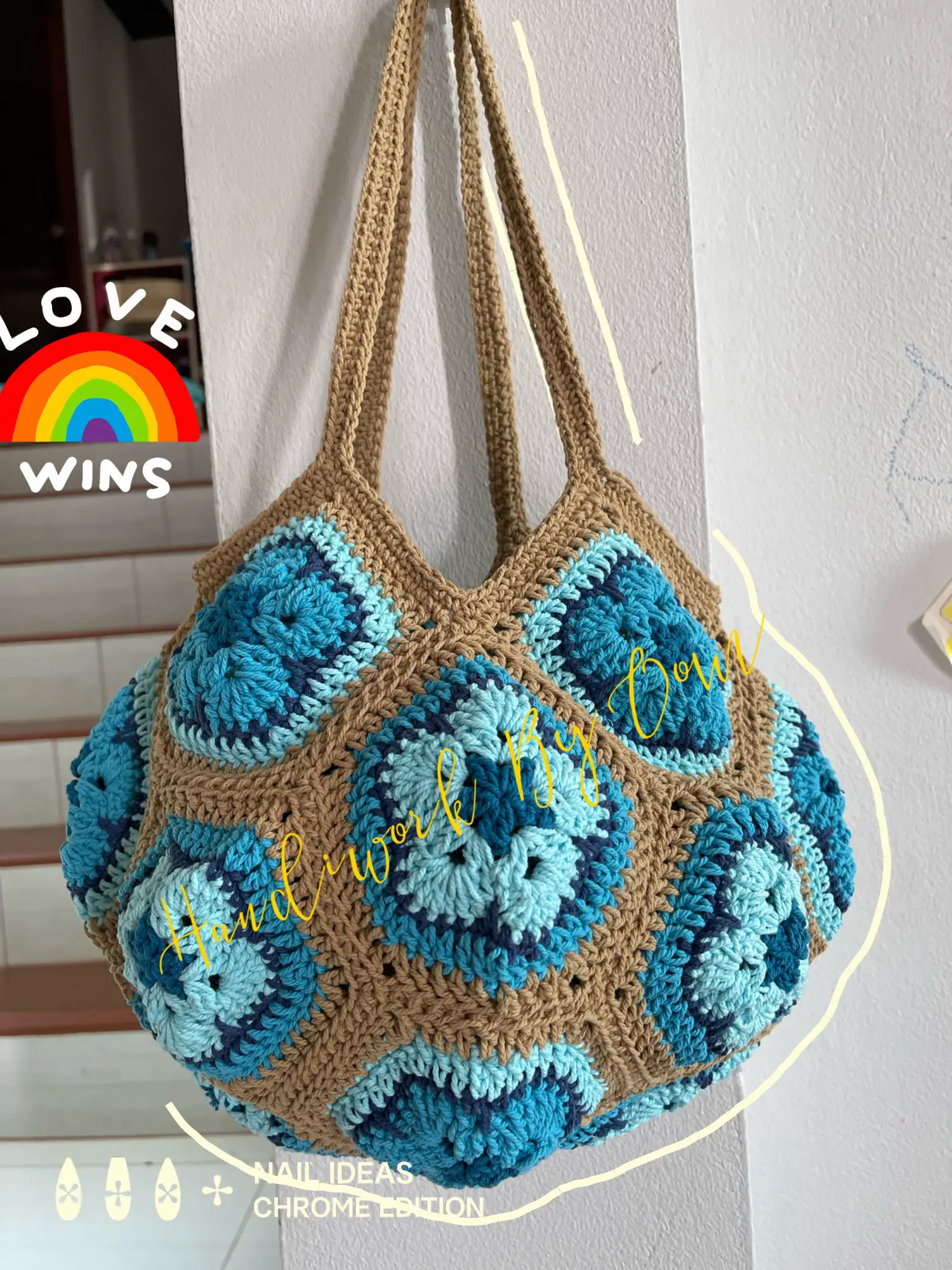 ดอกไม้กระเป๋าเชือกถัก | แกลเลอรีที่โพสต์โดย Handiwork Oom | Lemon8